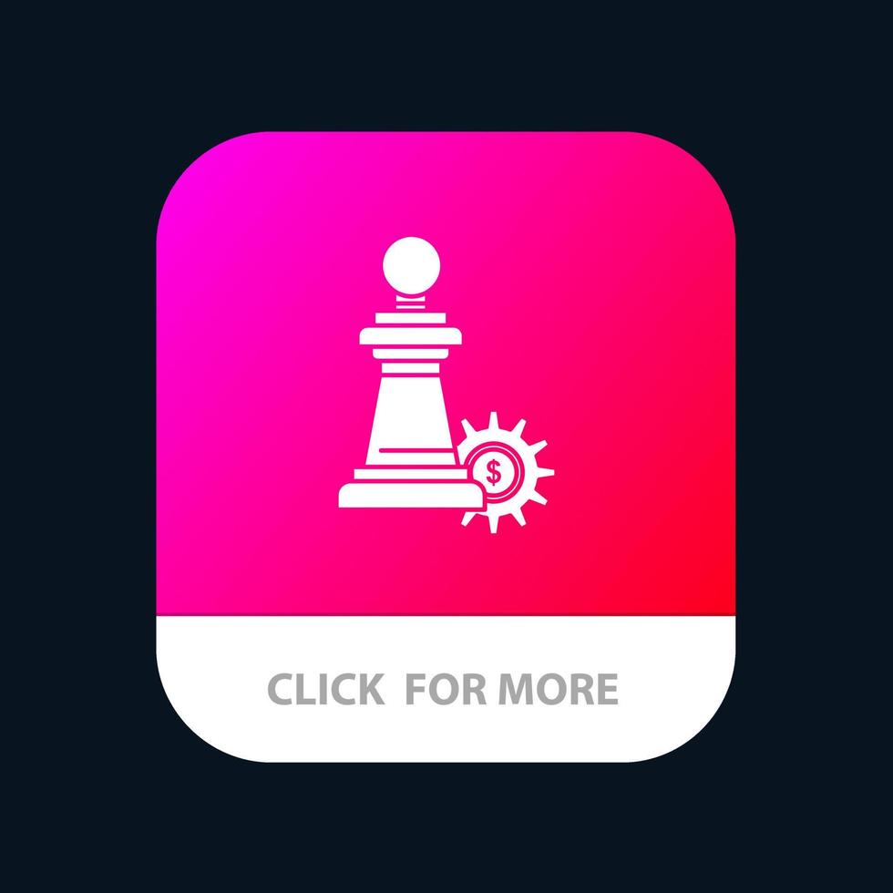 Chess Business Strategy Success Mobile App Button Android And Ios Glyph Version 19097081 Vector