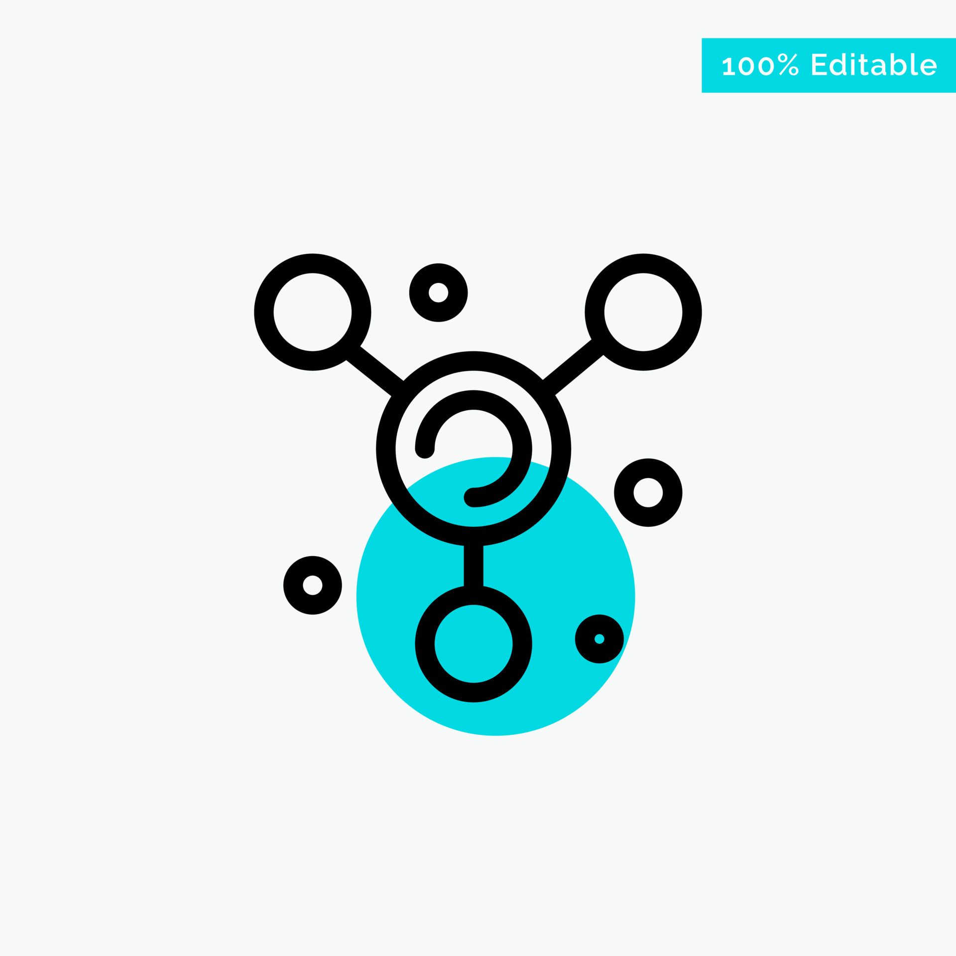 Atom Molecule Science turquoise highlight circle point Vector icon 19098110 Vector Art at Vecteezy
