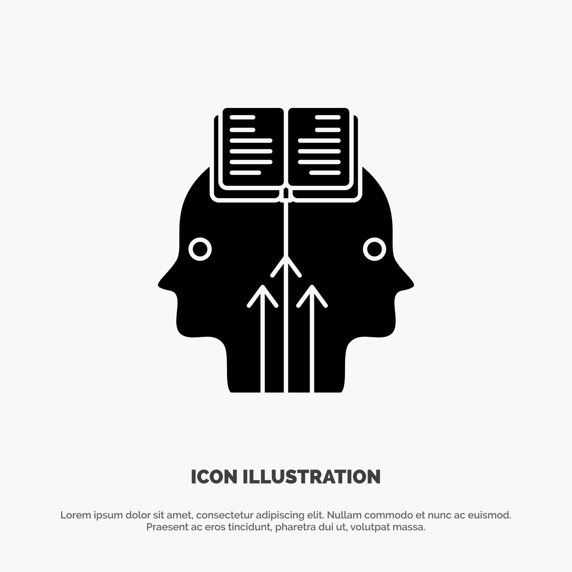Mind Reading Programming Man solid Glyph Icon vector 19098186 Vector ...