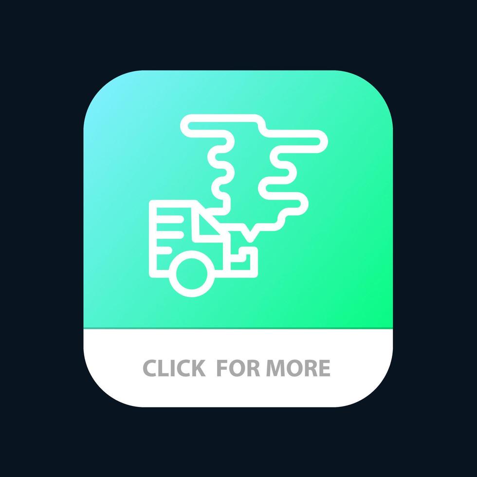 Automobile Car Emission Gas Pollution Mobile App Button Android and IOS Line Version 19098583 ...