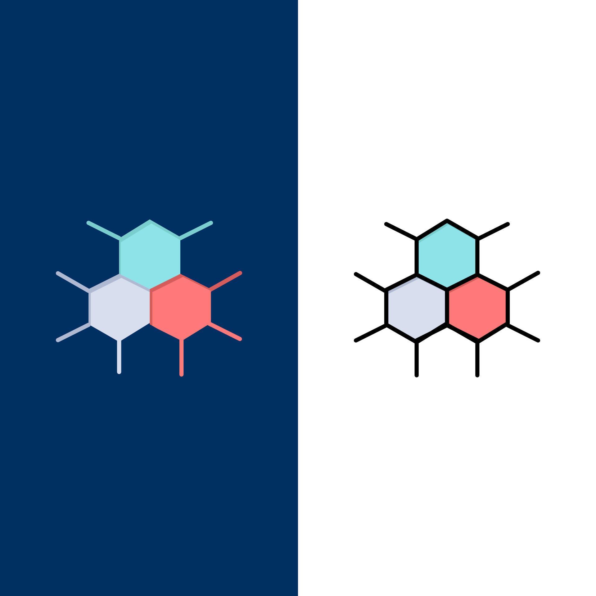 Molecular Structure Medical Health Icons Flat and Line Filled Icon Set ... Molecular Structure Medical Health Icons Flat and Line Filled Icon Set ...