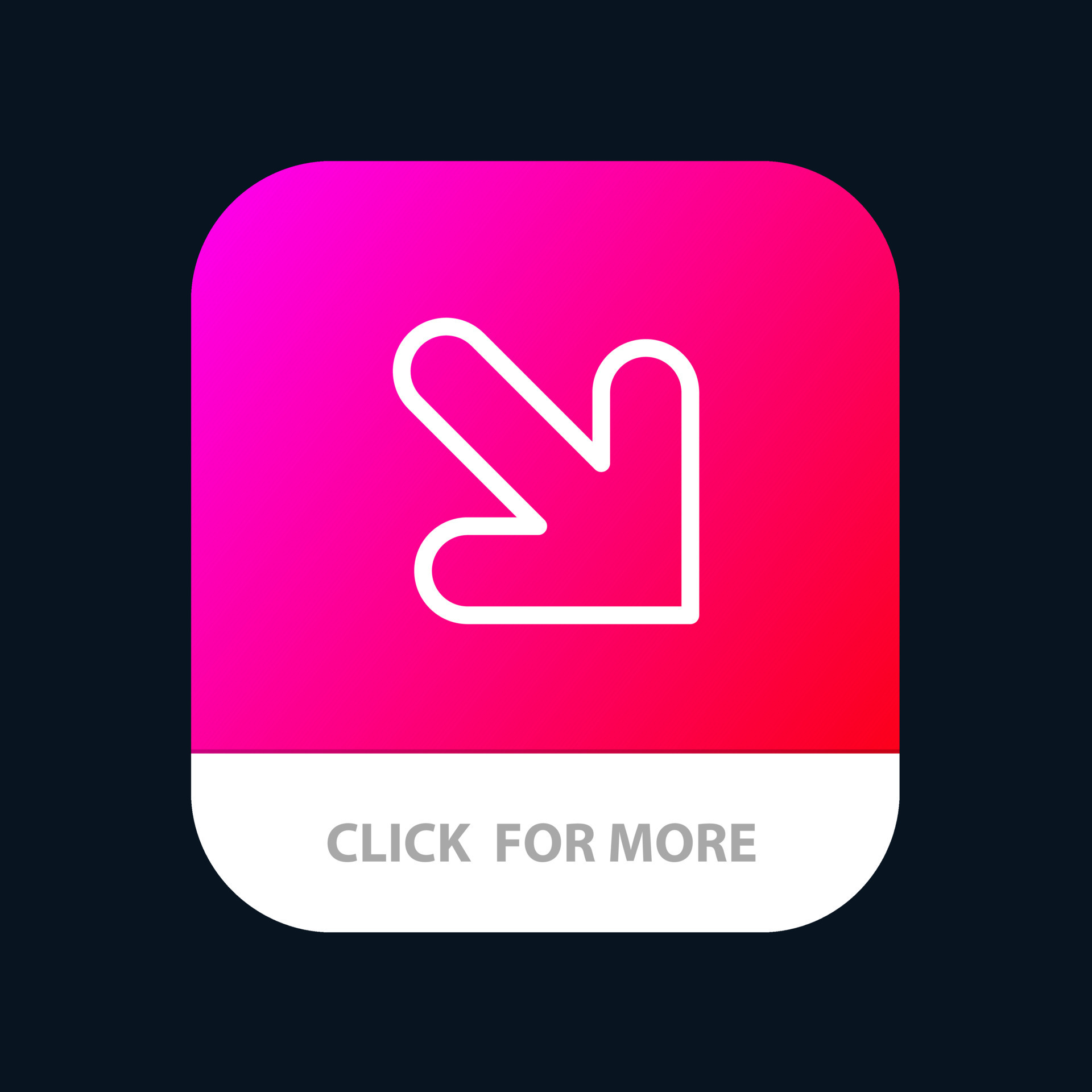 Arrow Down Right Mobile App Button Android And Ios Line Version 19098749 Vector Art At Vecteezy