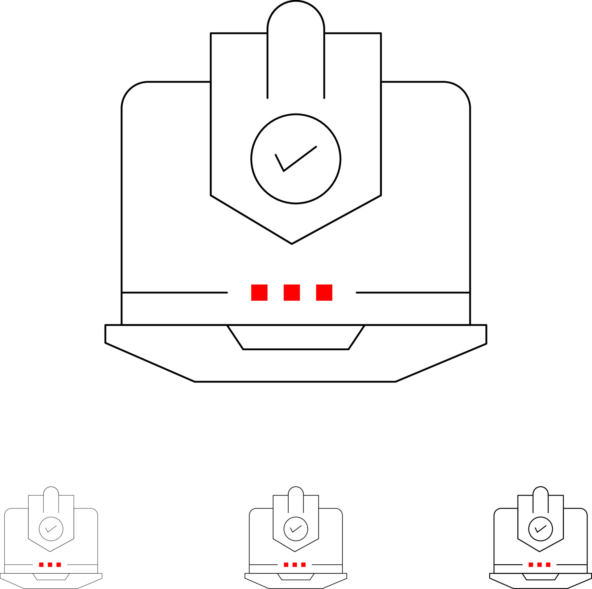 Antivirus Computer Internet Laptop Protected Protection Security Bold