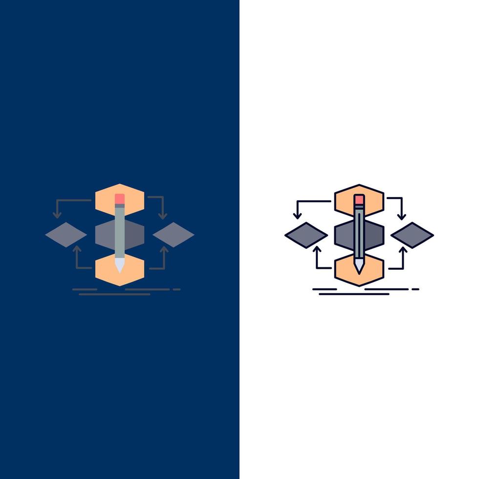 Algorithm Design Method Model Process Flat Color Icon Vector 19099244