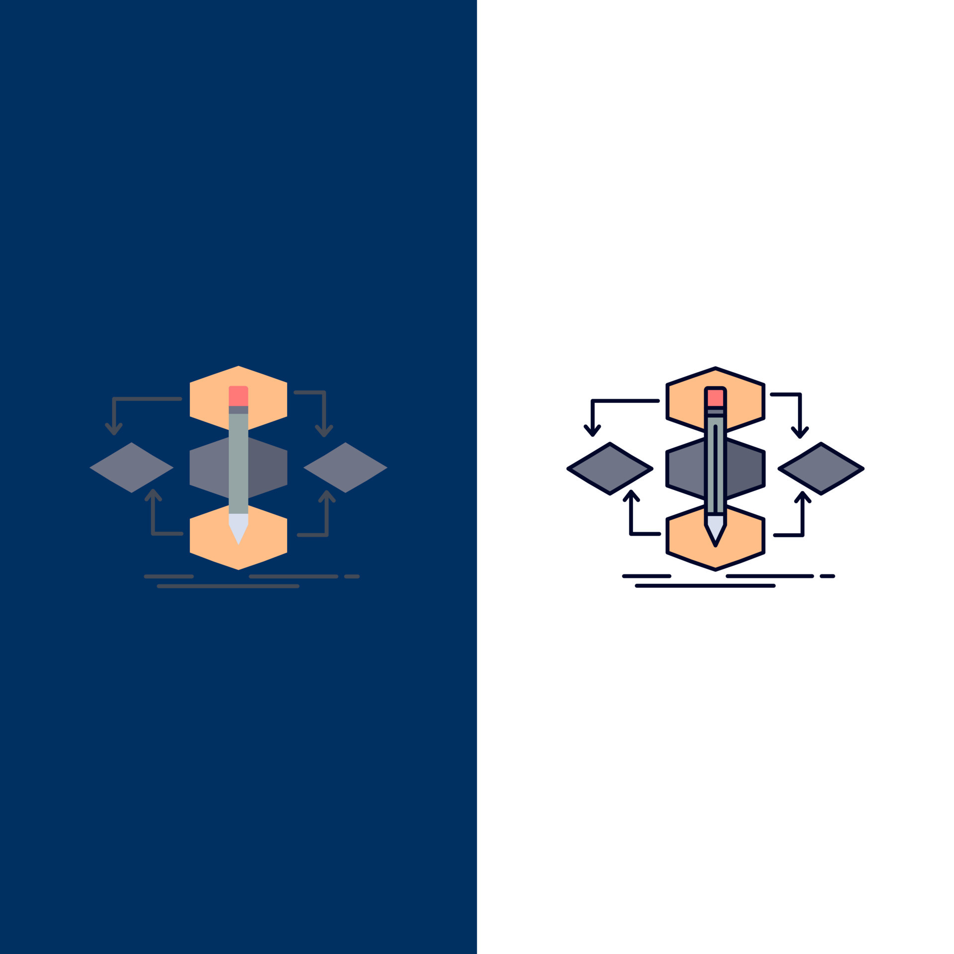 Algorithm Design Method Model Process Flat Color Icon Vector 19099244 0654