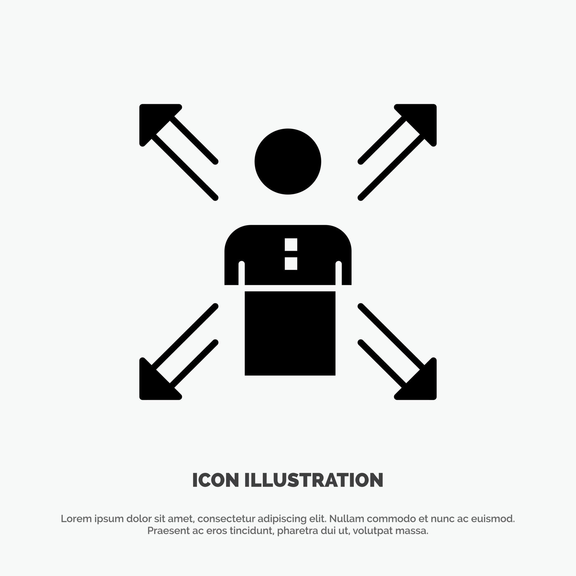 Arrows Career Direction Employee Human Person Ways Solid Glyph Icon arrows-career-direction-employee-human-person-ways-solid-glyph-icon
