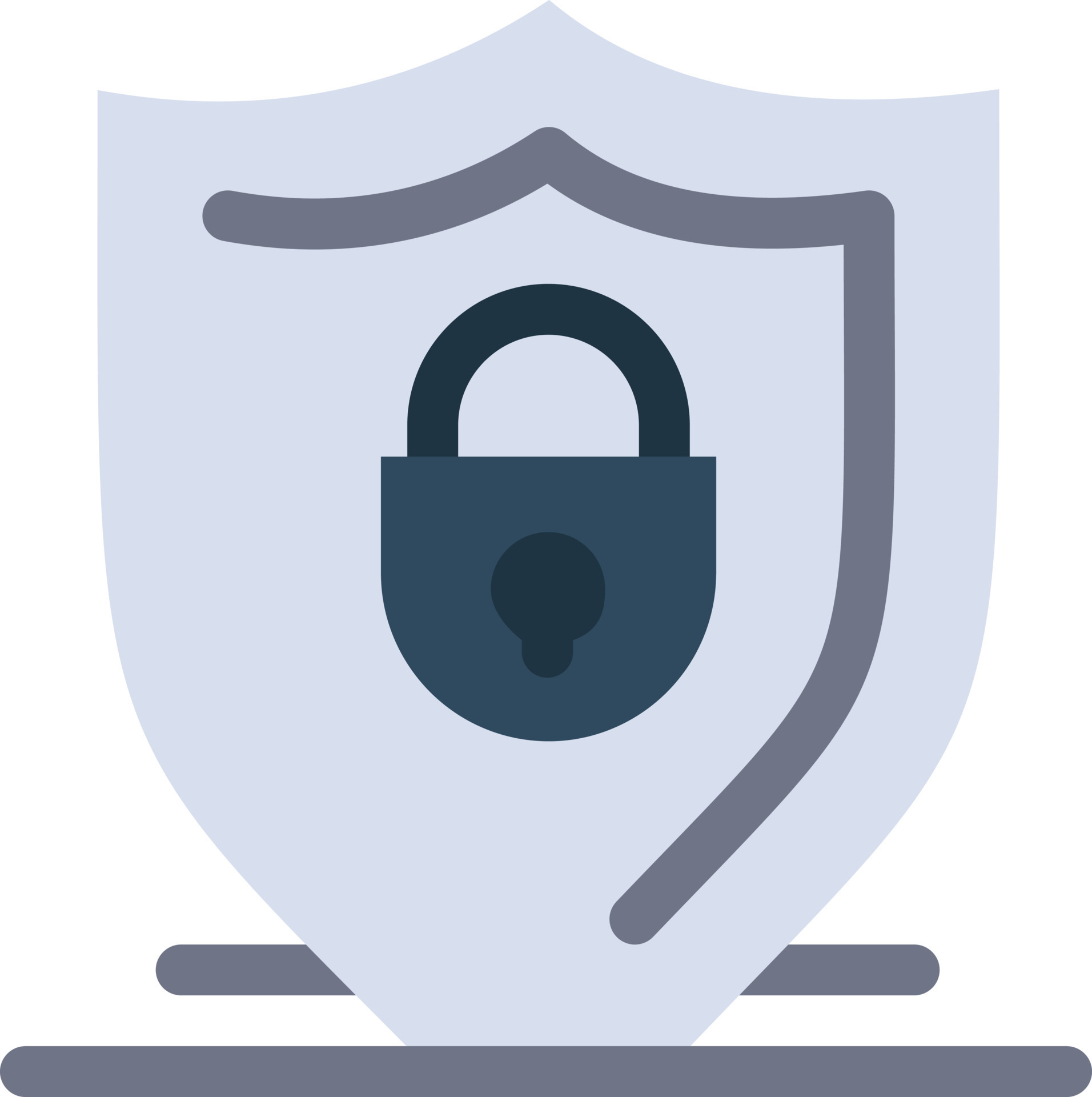 Internet Shield Lock Security Flat Color Icon Vector Icon Banner