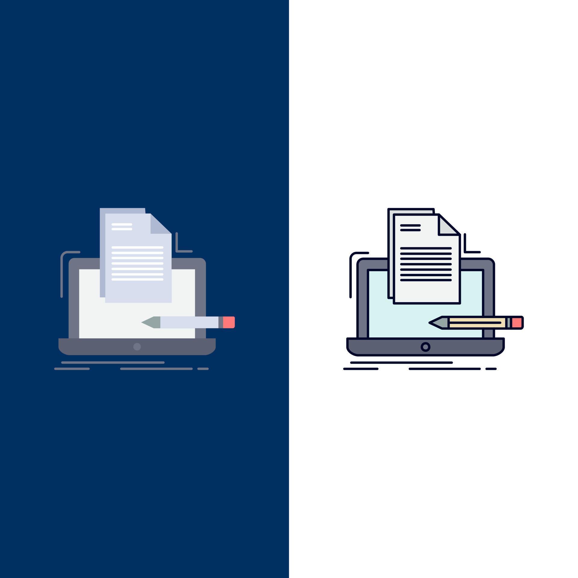 Coder Coding Computer List Paper Flat Color Icon Vector 19100122 Vector Art At Vecteezy