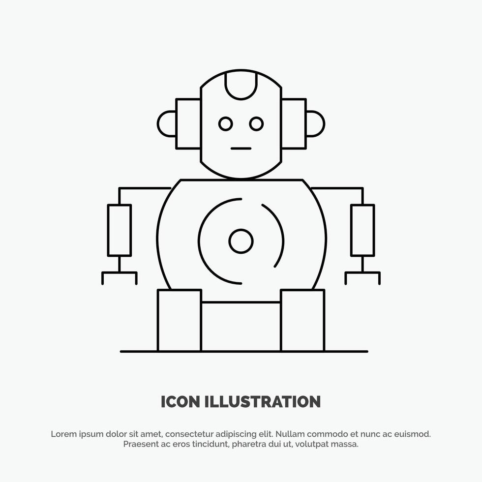 Cnc Robotics Technology Line Icon Vector 19100140 Vector Art at Vecteezy