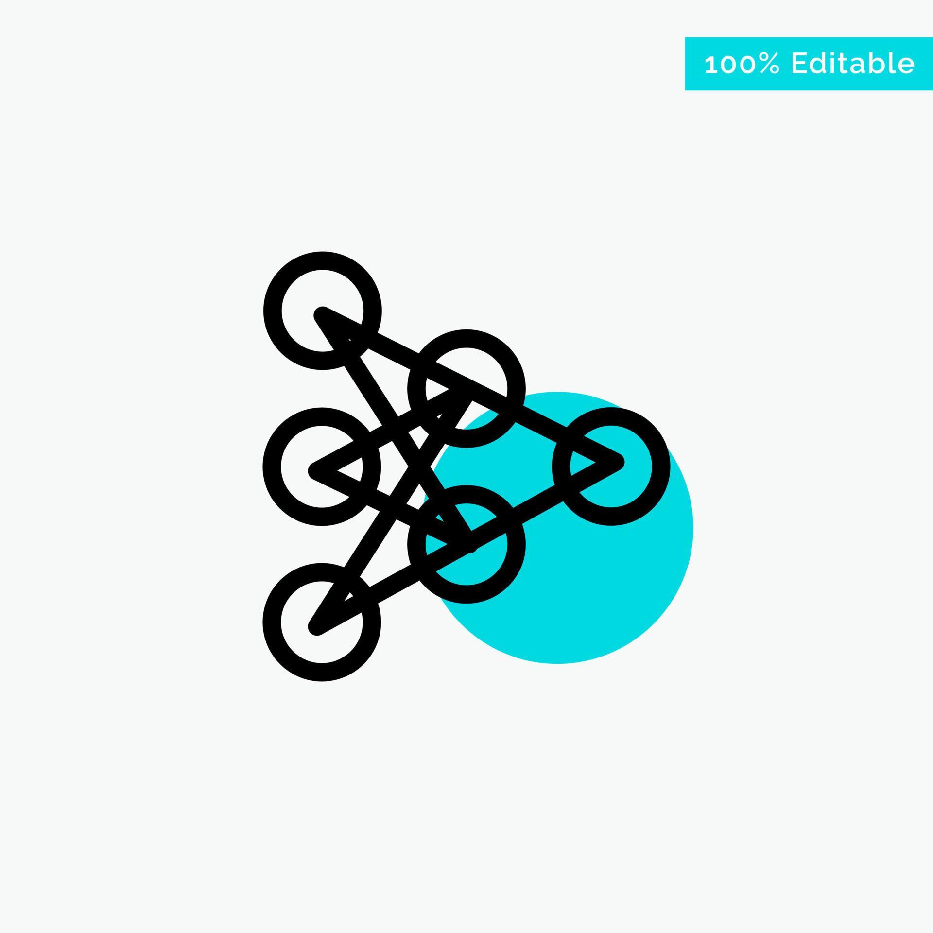 Learning Deep Algorithm Data Turquoise Highlight Circle Point Vector Icon 19101022 Vector Art At