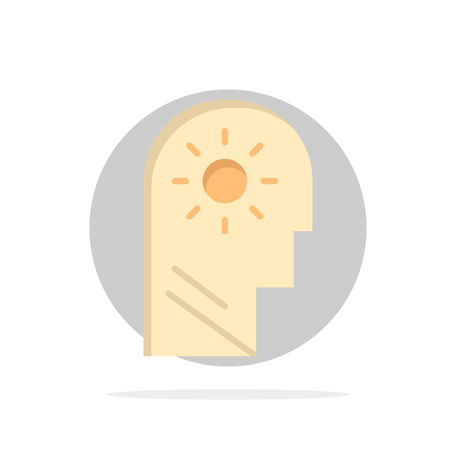 Brain Control Mind Setting Abstract Circle Background Flat Color Icon