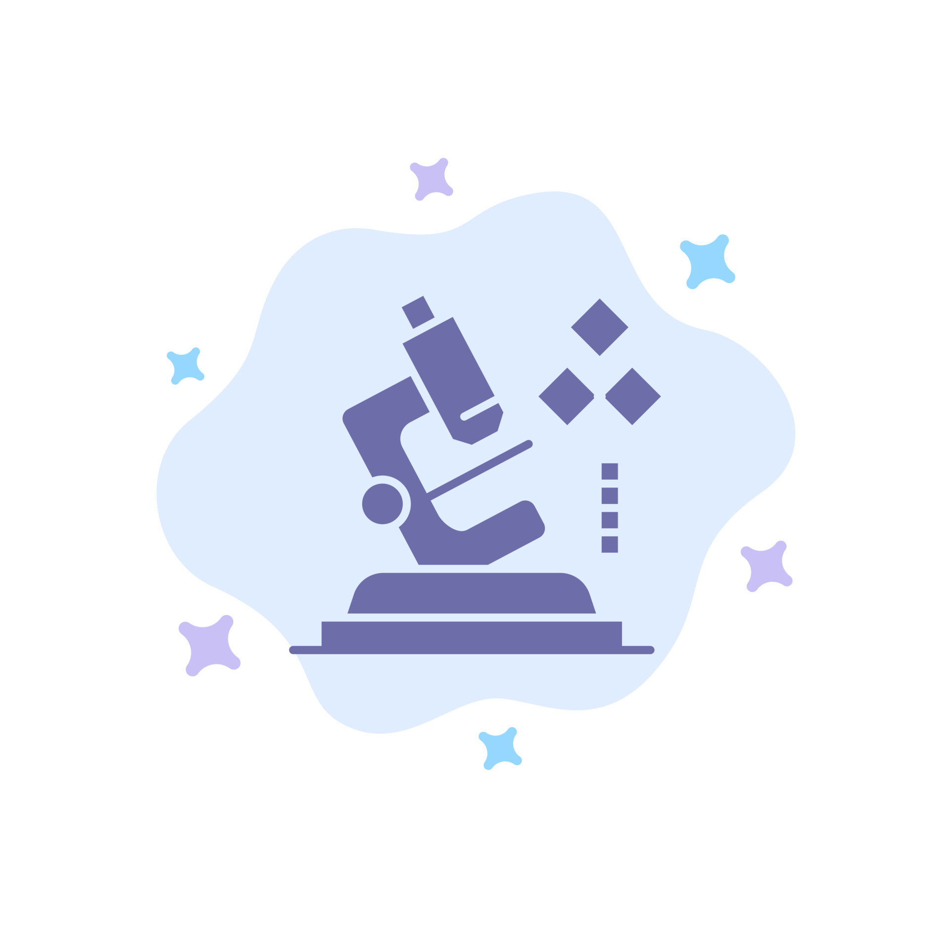 Microscope Science Lab Medical Blue Icon On Abstract Cloud Background 19101719 Vector Art At