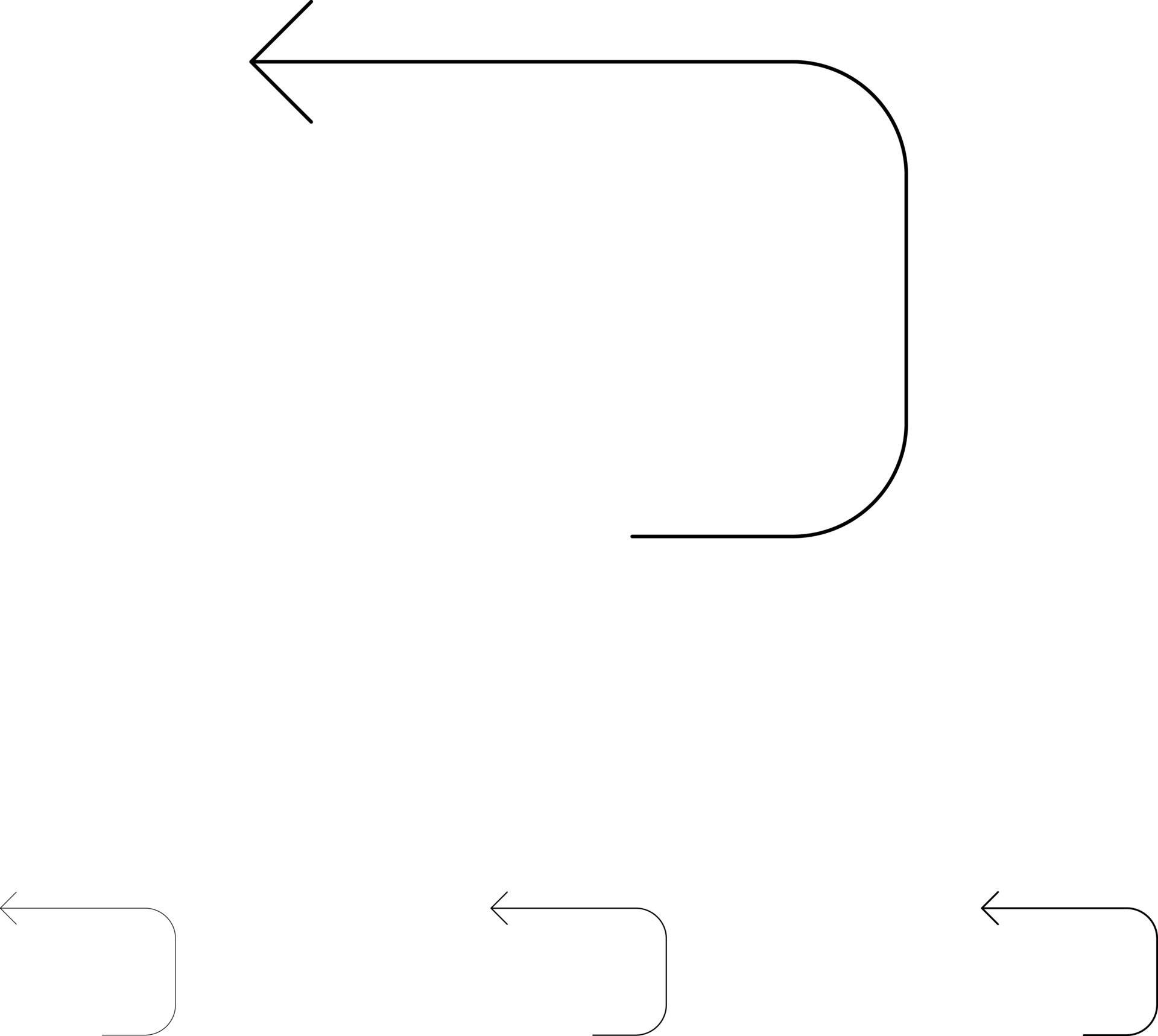 Arrow Loop Loop Arrow Back Bold and thin black line icon set 19102043 ...