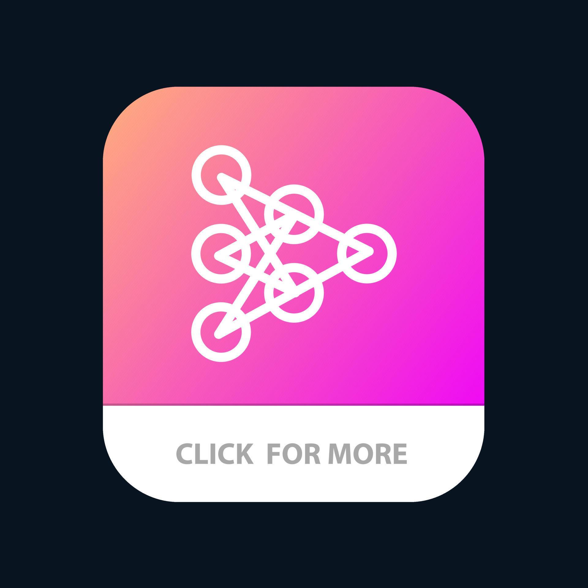 Learning Deep Algorithm Data Mobile App Button Android And Ios Line Version 19103224 Vector Art 7654