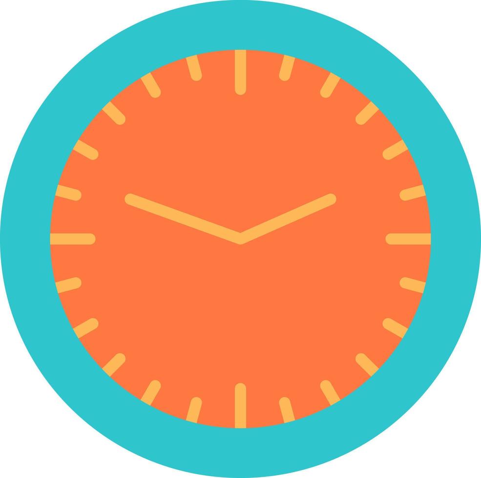 Clock Office Time Wall Watch Flat Color Icon Vector Icon Banner