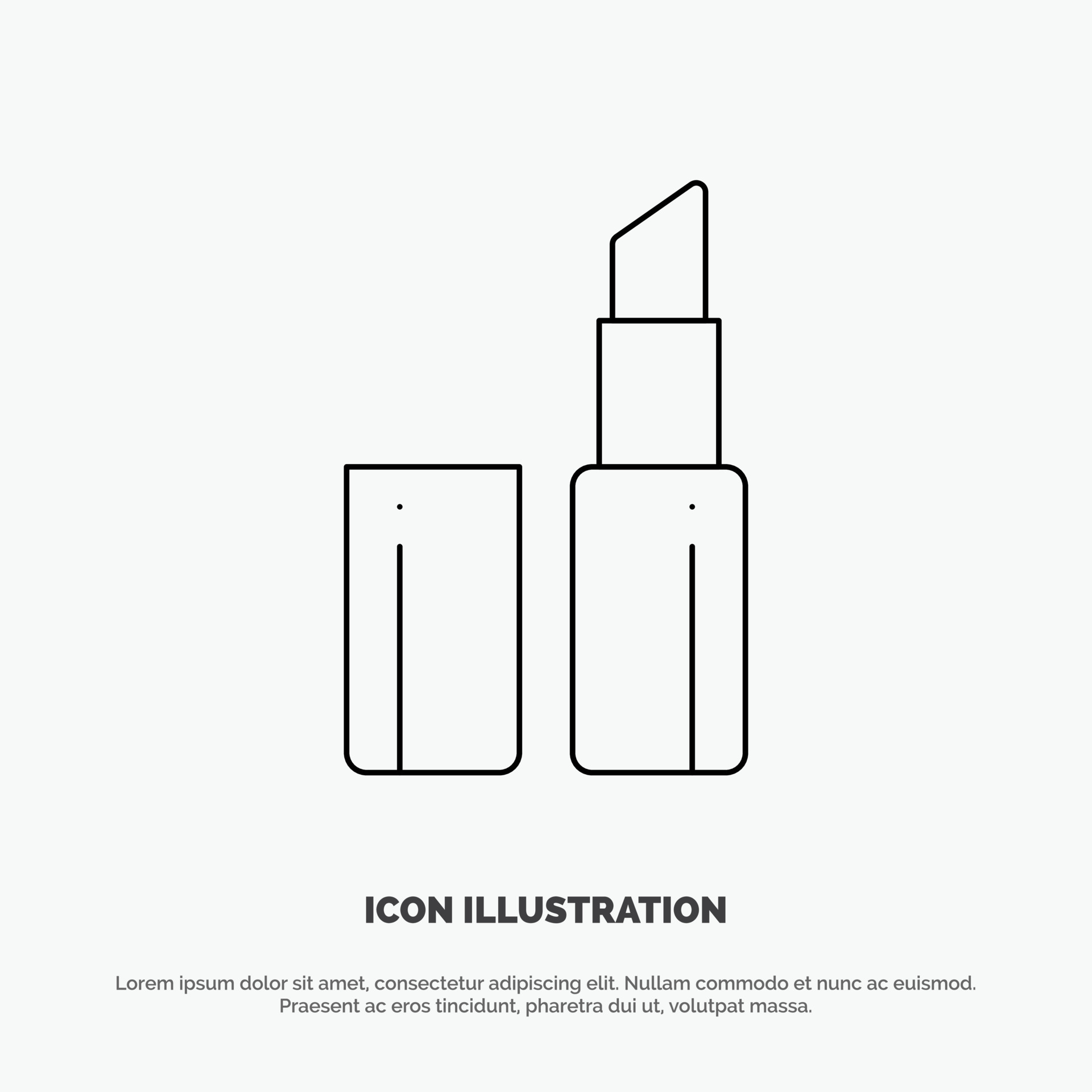 Lipstick Makeup Vector Line Icon 19103918 Vector Art At Vecteezy