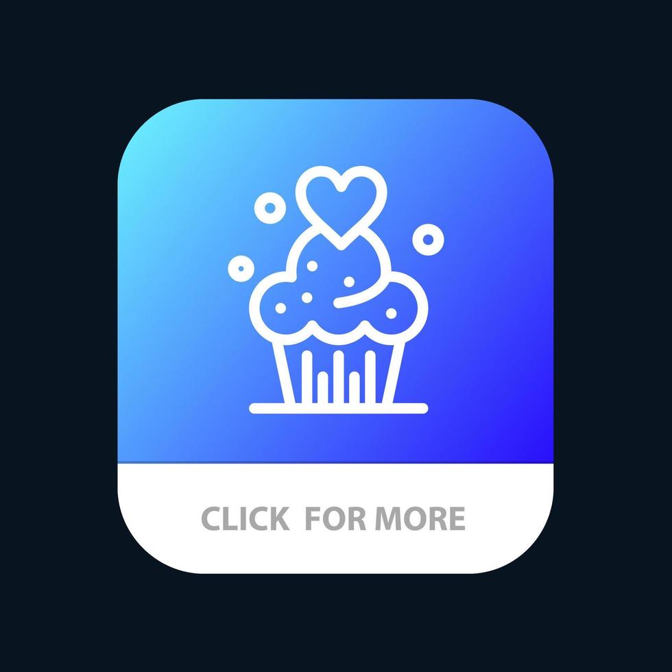 Cake Cupcake Muffins Baked Sweets Mobile App Button Android And Ios Line Version 19104229 Vector