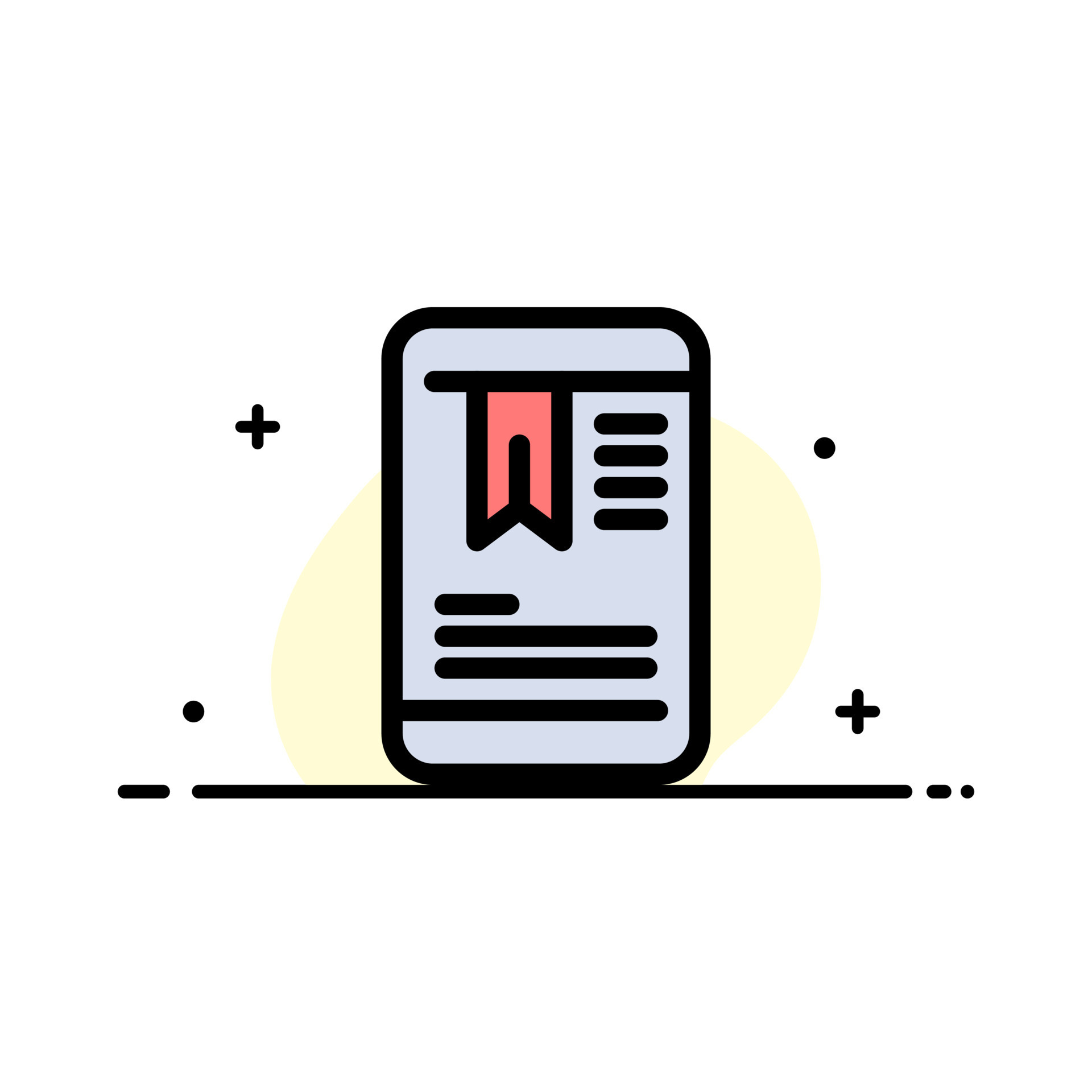 Mobile Tag Oneducation Business Flat Line Filled Icon Vector Banner Template 19104567 Vector Art