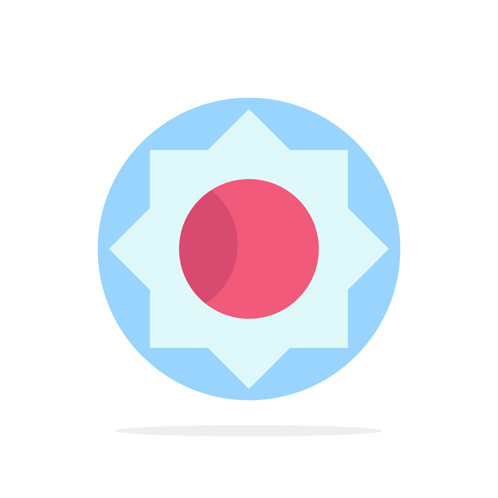 Basic Setting Ui Abstract Circle Background Flat Color Icon 19105396
