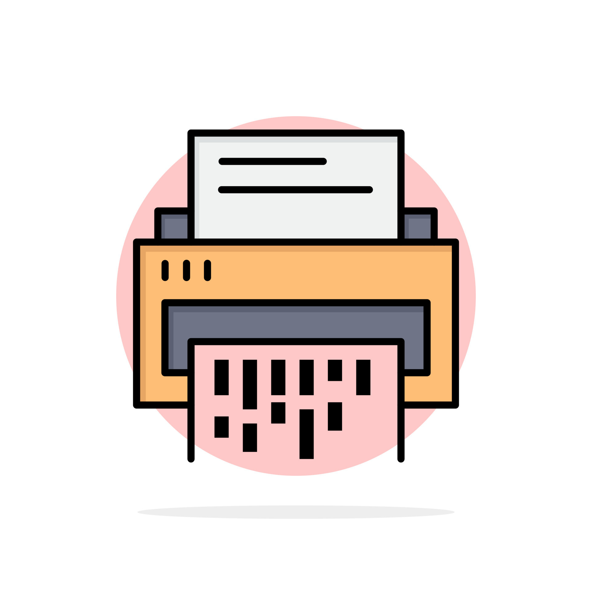 Confidential Data Delete Document File Information Shredder Abstract Circle Background Flat