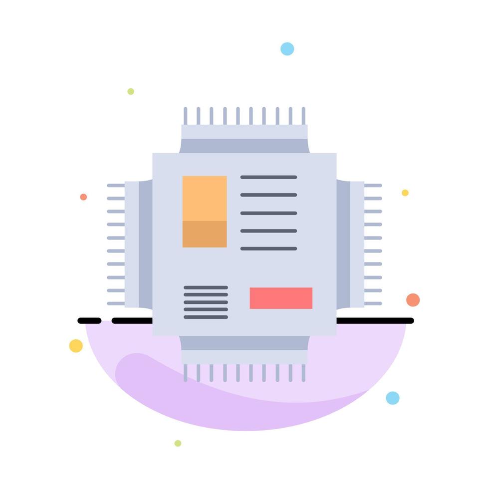 Chip Cpu Microchip Processor Technology Flat Color Icon Vector 19106580 Vector Art At Vecteezy