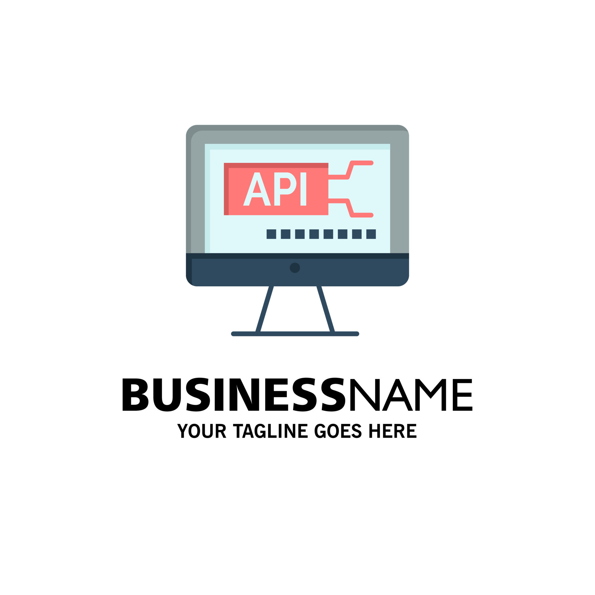 Computer Code Coding Education Business Logo Template Flat Color 8194