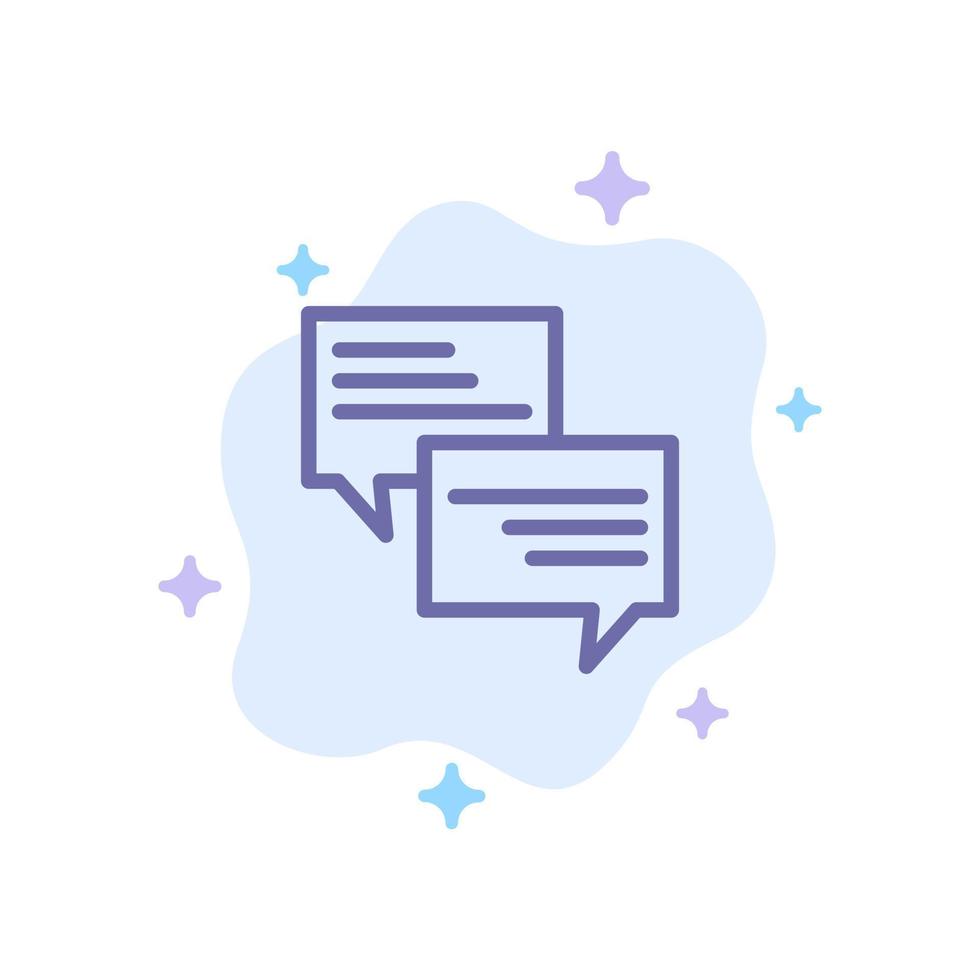 Sms Message Popup Bubble Chat Blue Icon On Abstract Cloud Background