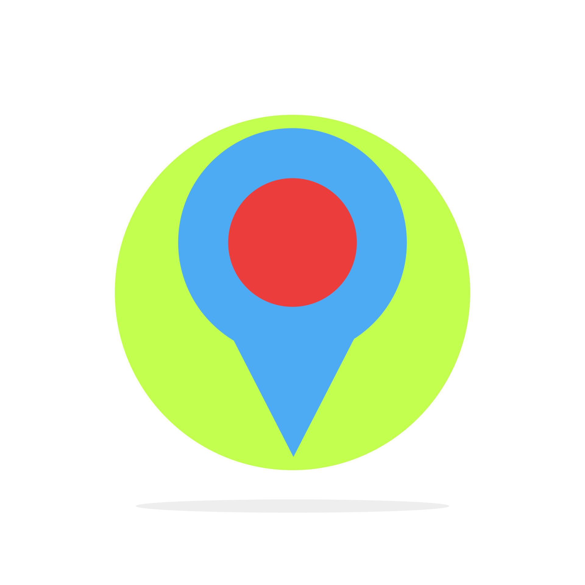 Location Map Marker Pin Abstract Circle Background Flat Color Icon