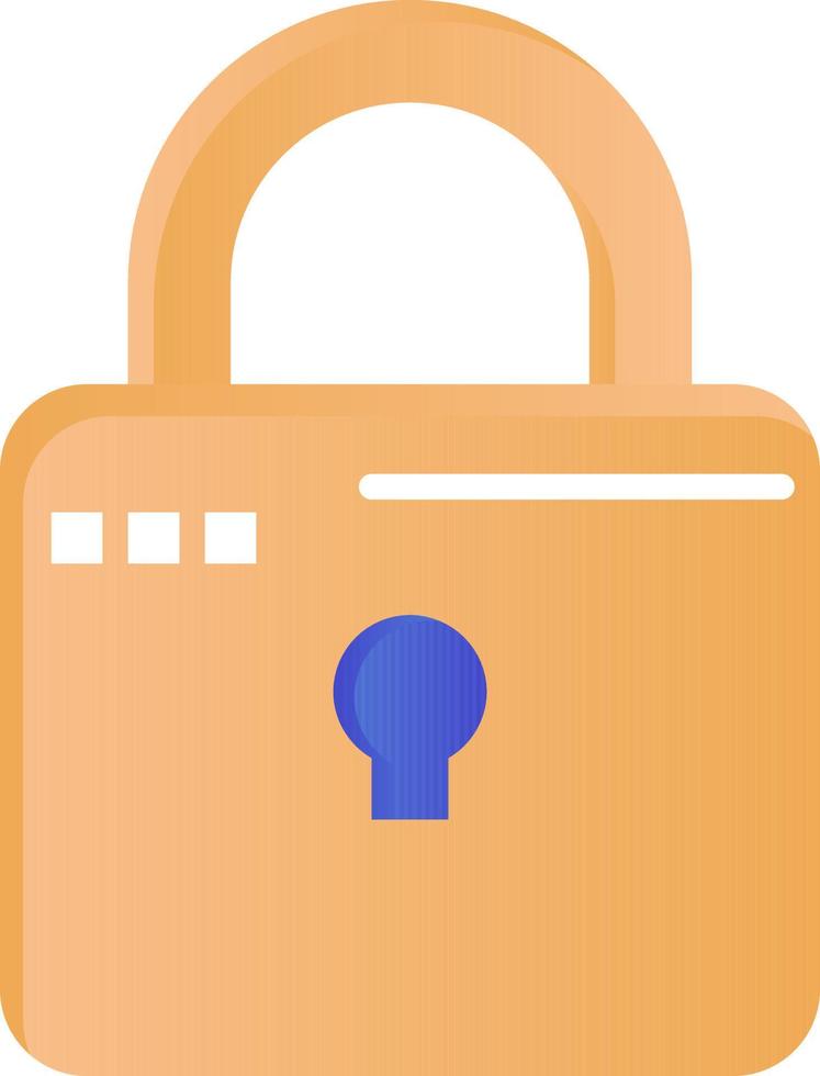 Lock Computing Locked Security Flat Color Icon Vector Icon Banner Template 19108194 Vector Art