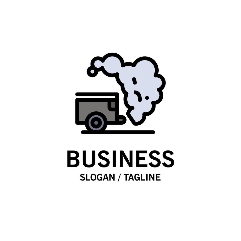 Dump Environment Garbage Pollution Business Logo Template Flat Color