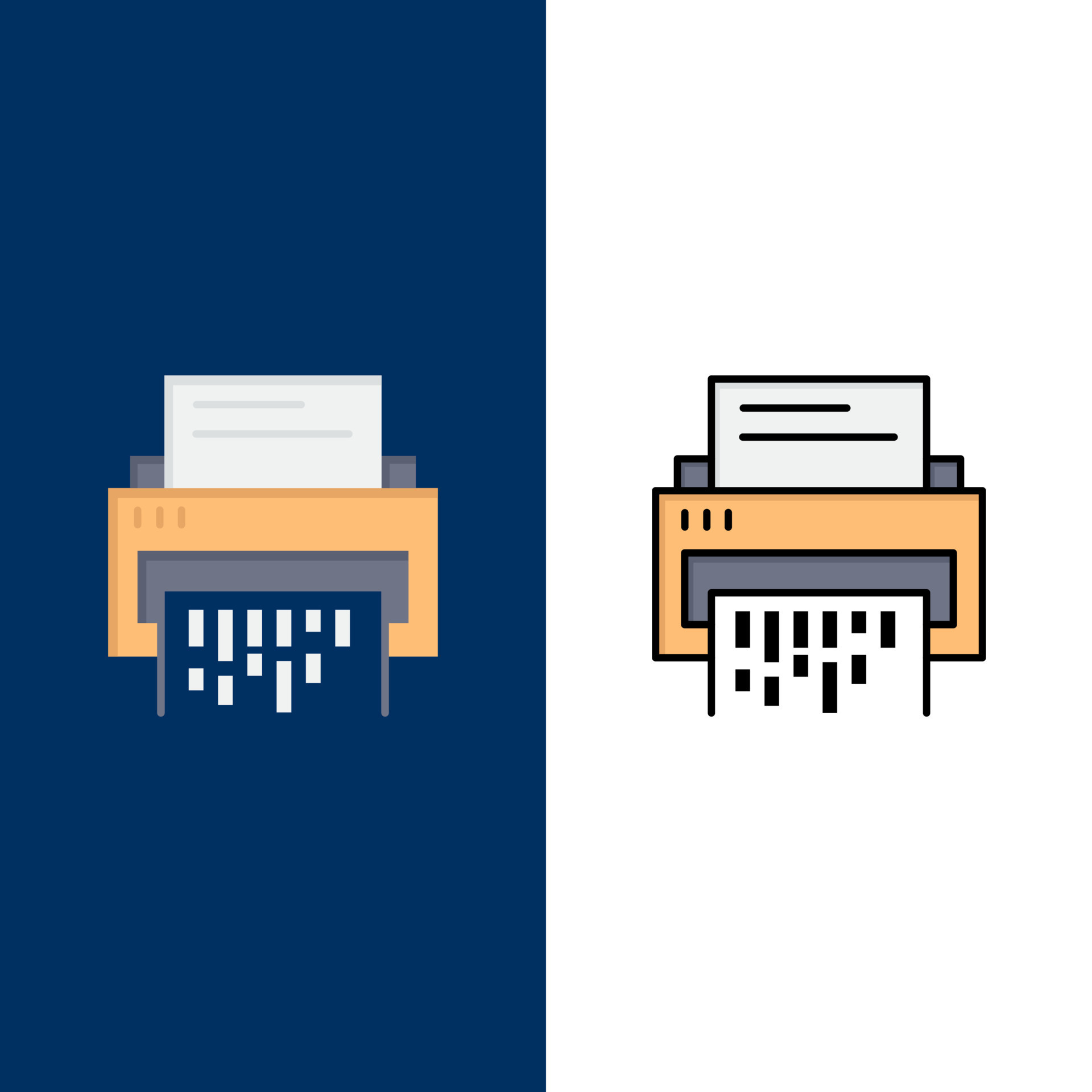 Confidential Data Delete Document File Information Shredder Icons Flat