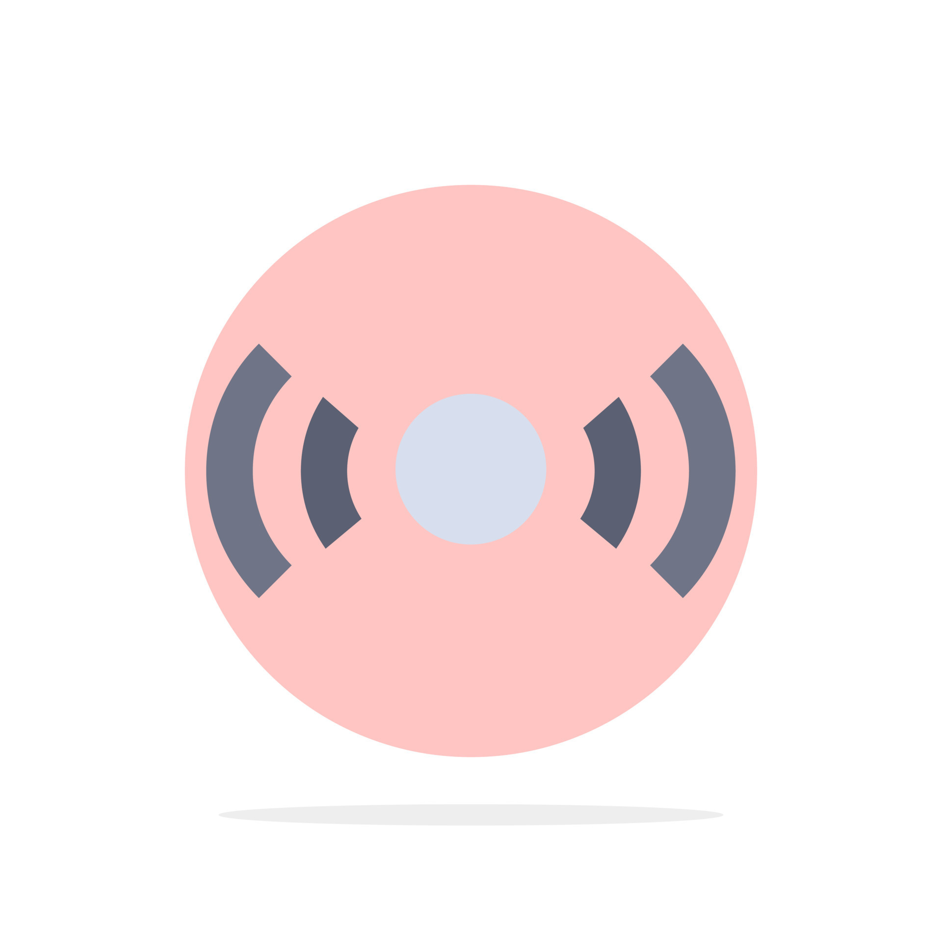 Basic Essential Signal Ui Ux Abstract Circle Background Flat Color Icon