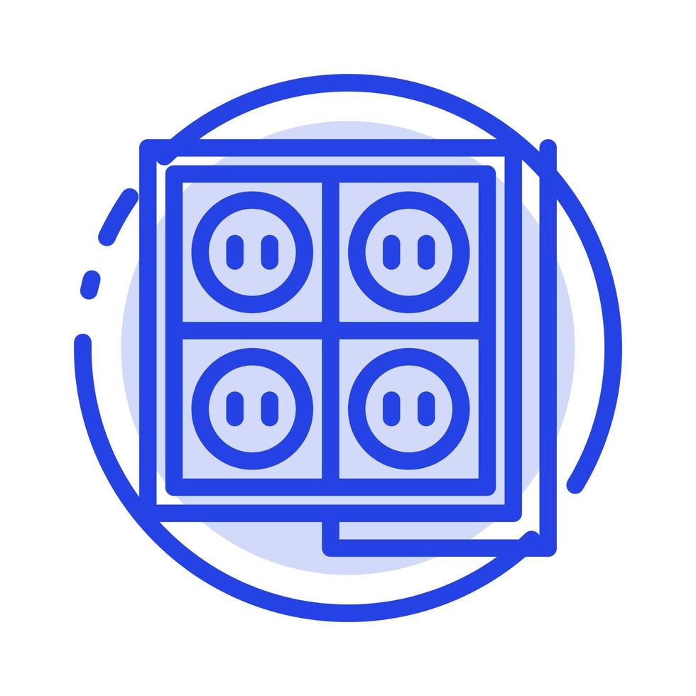 Building Construction Plug Socket Tool Blue Dotted Line Line Icon 19109623 Vector Art At Vecteezy