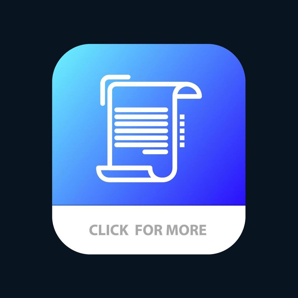 Document Report Note Paper Guidelines Mobile App Button Android And Ios Line Version 19110005