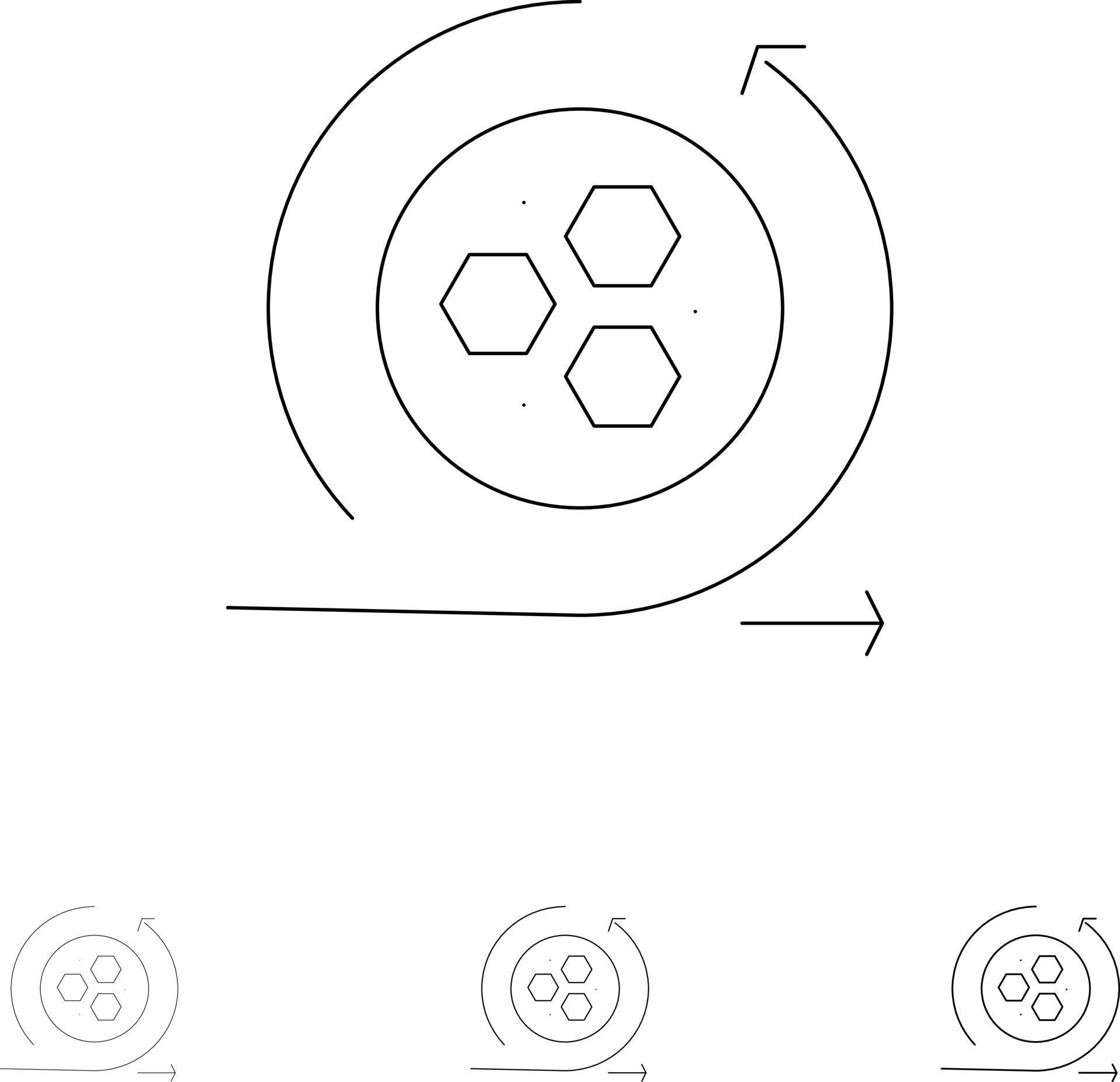 Modeling Api Modeling Science Bold and thin black line icon set 19111271 Vector Art at Vecteezy