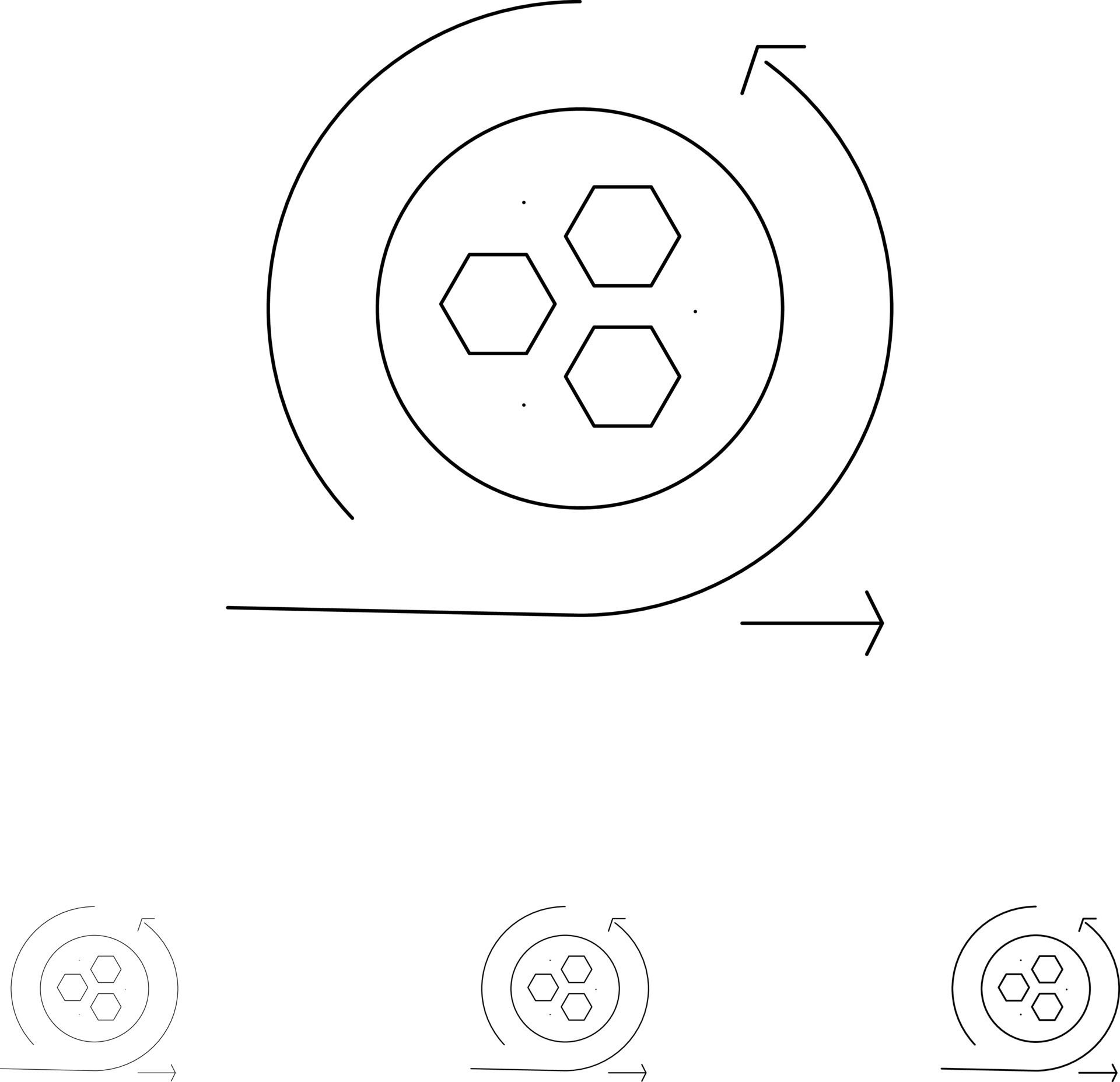 Modeling Api Modeling Science Bold and thin black line icon set 19111271 Vector Art at Vecteezy