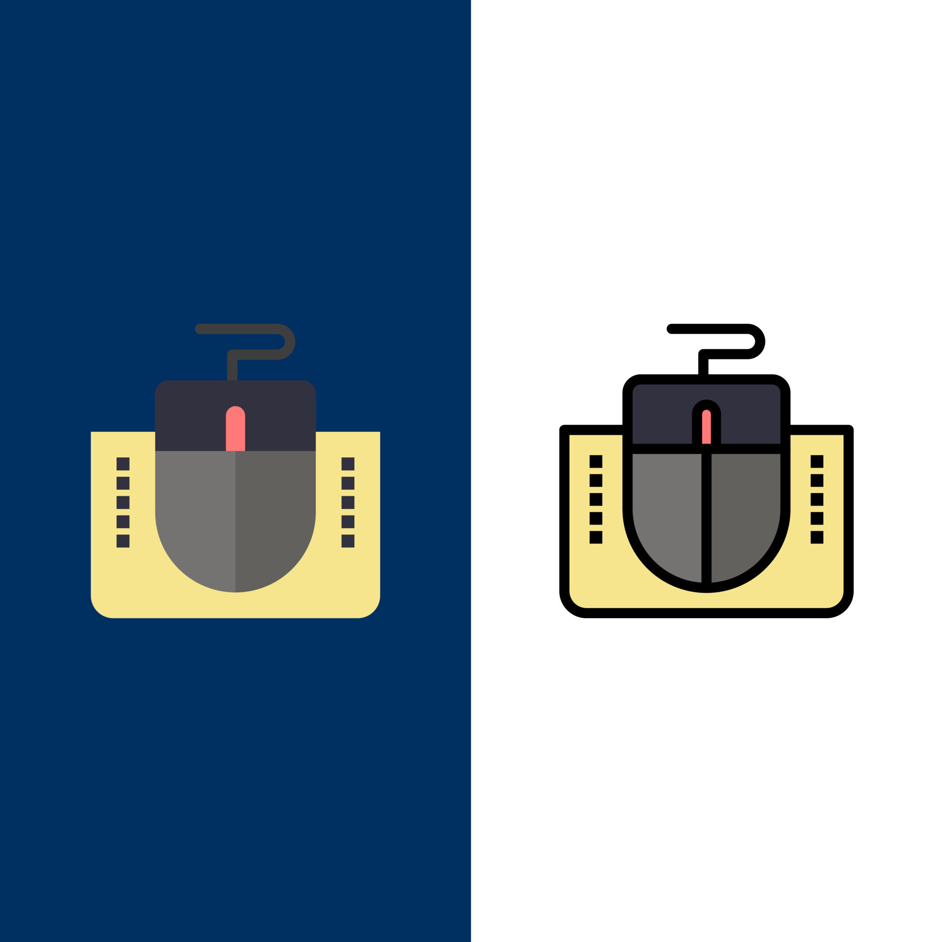 Mouse Interface Mouse Interface Computer Icons Flat and Line Filled ...