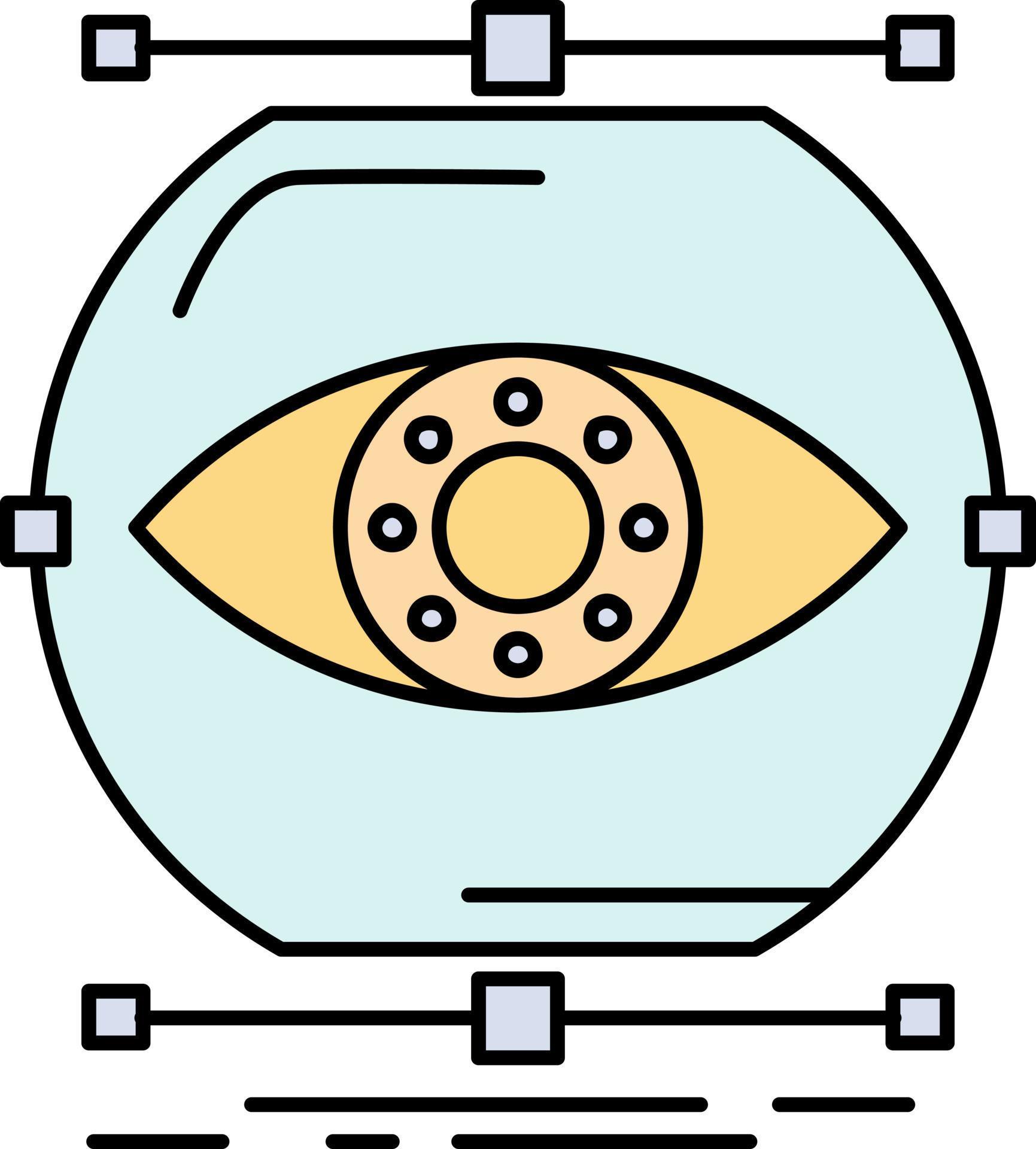 Visualize Conception Monitoring Monitoring Vision Flat Color Icon Vector 19111726 Vector Art At