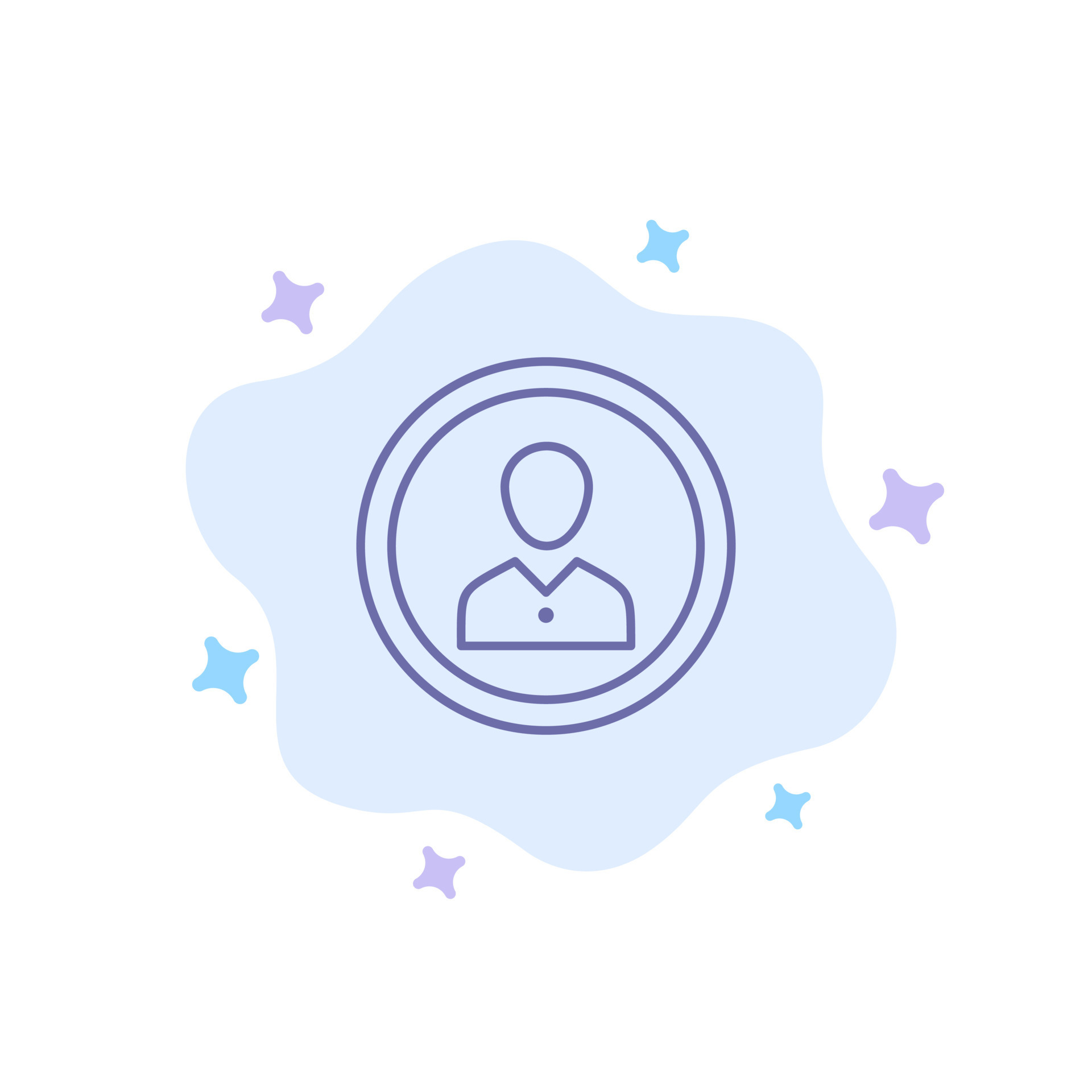 Avatar Human Man People Person Profile User Blue Icon On Abstract Cloud Background 19111817