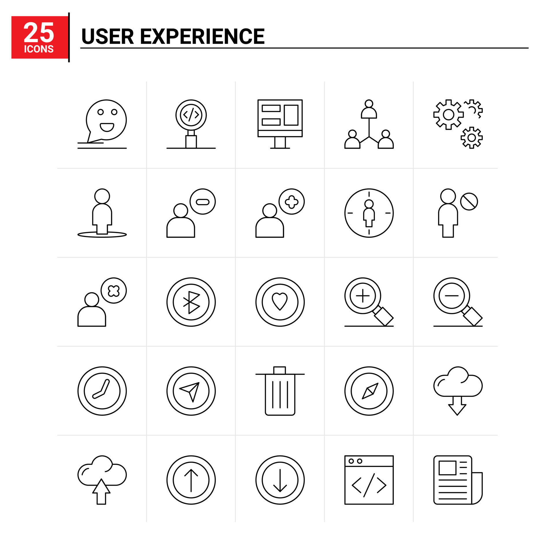 25 User Experience icon set vector background 19112704 Vector Art at ... 25 User Experience icon set vector background 19112704 Vector Art at ...