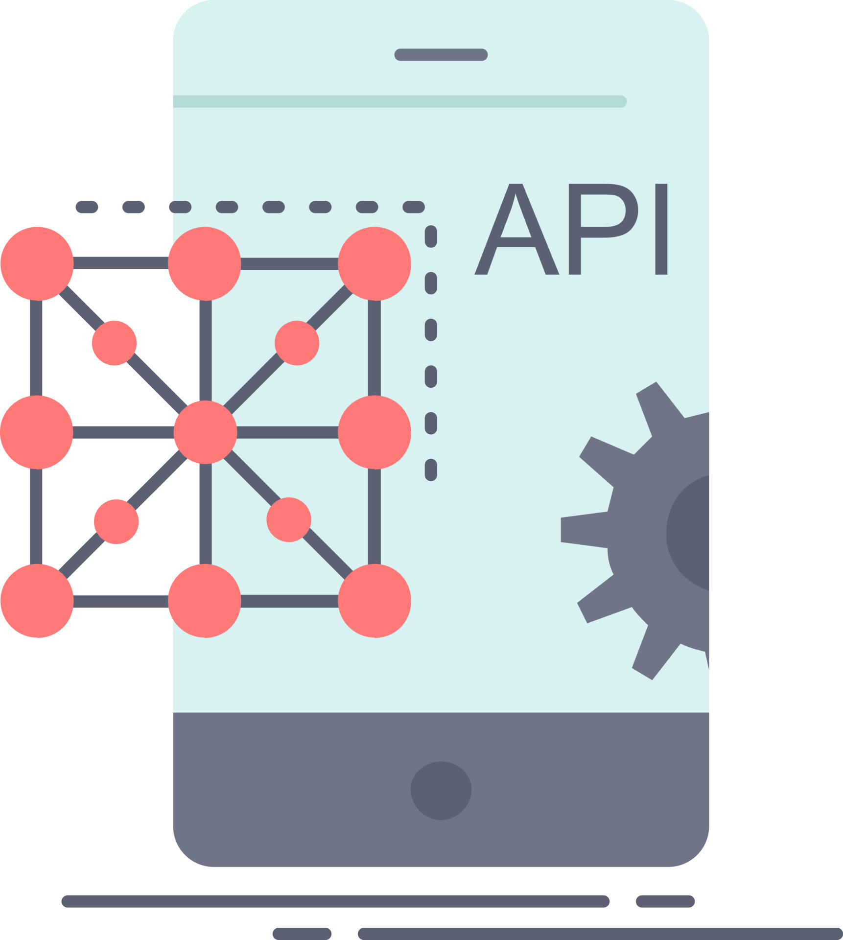 Api Application Coding Development Mobile Flat Color Icon Vector 19112925 Vector Art At Vecteezy