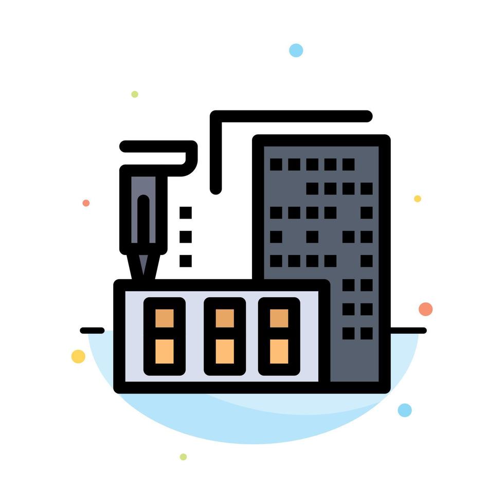 3d Architecture Construction Fabrication Home Abstract Flat Color Icon Template 19112976 Vector