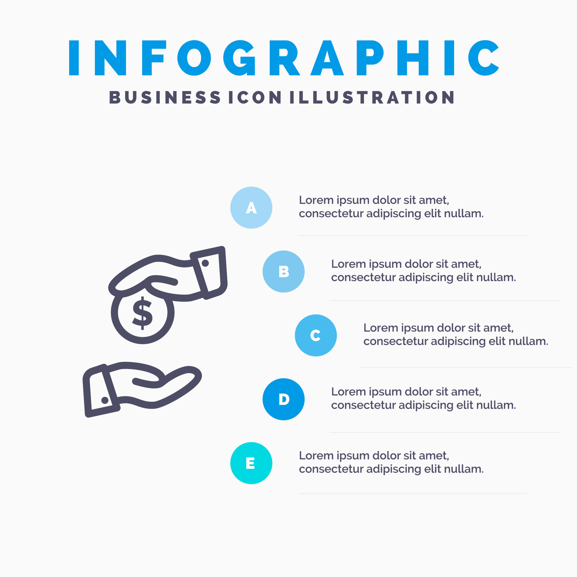 Bribe Bribery Bureaucracy Corrupt Line Icon With 5 Steps Presentation