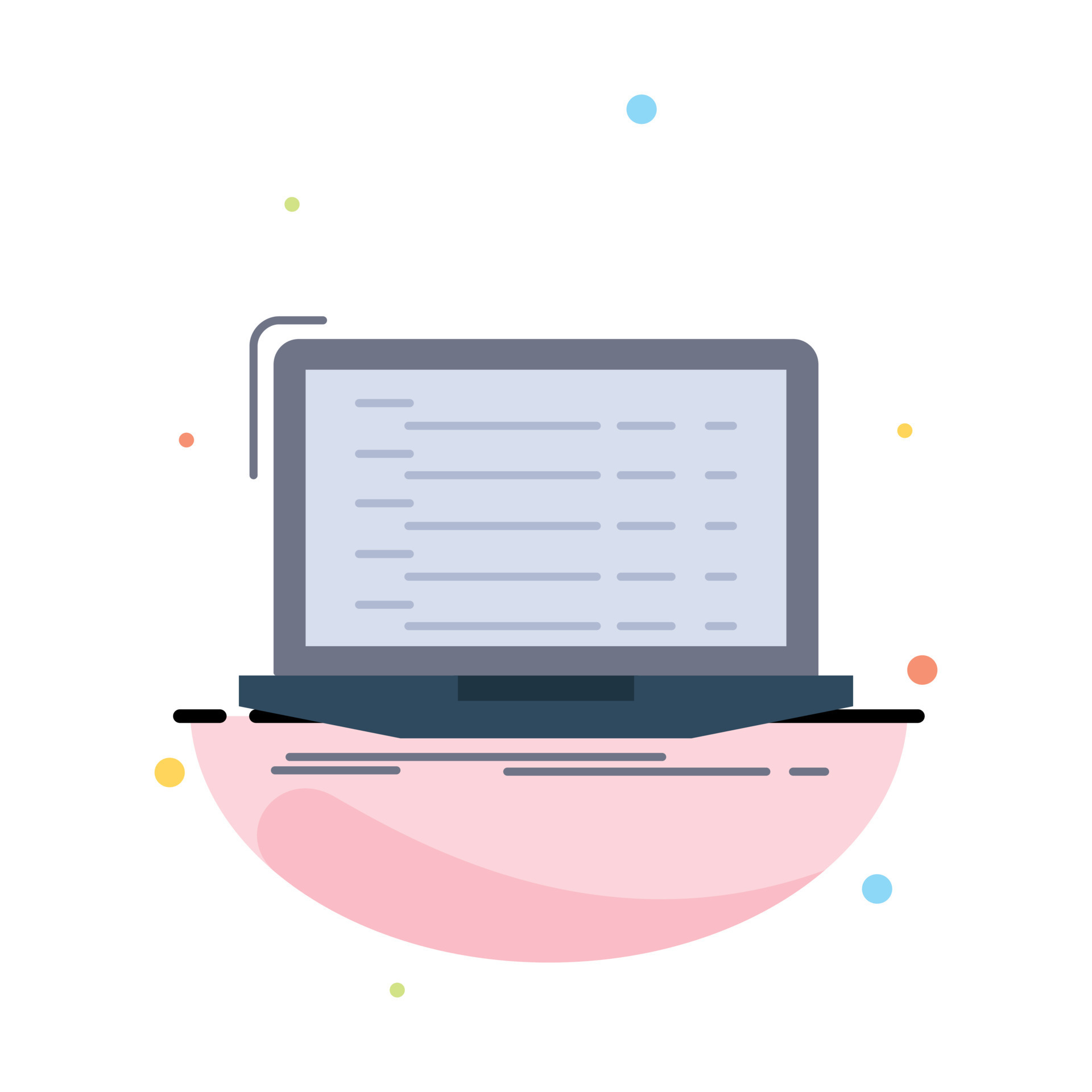 Api App Coding Developer Laptop Flat Color Icon Vector 19114026 Vector Art At Vecteezy