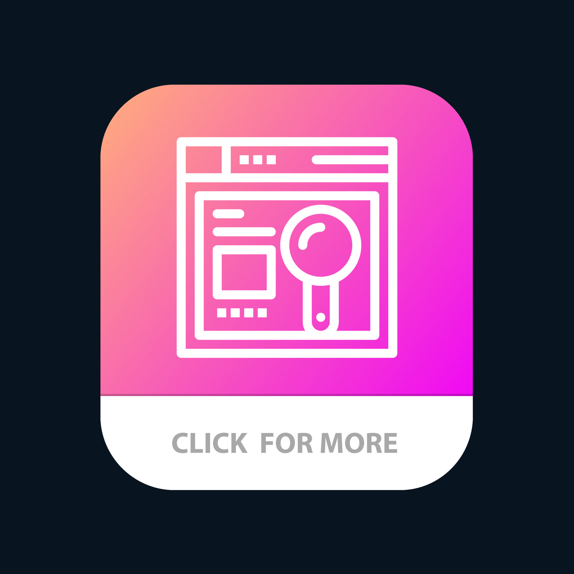Browser Web Search Education Mobile App Button Android And Ios Line