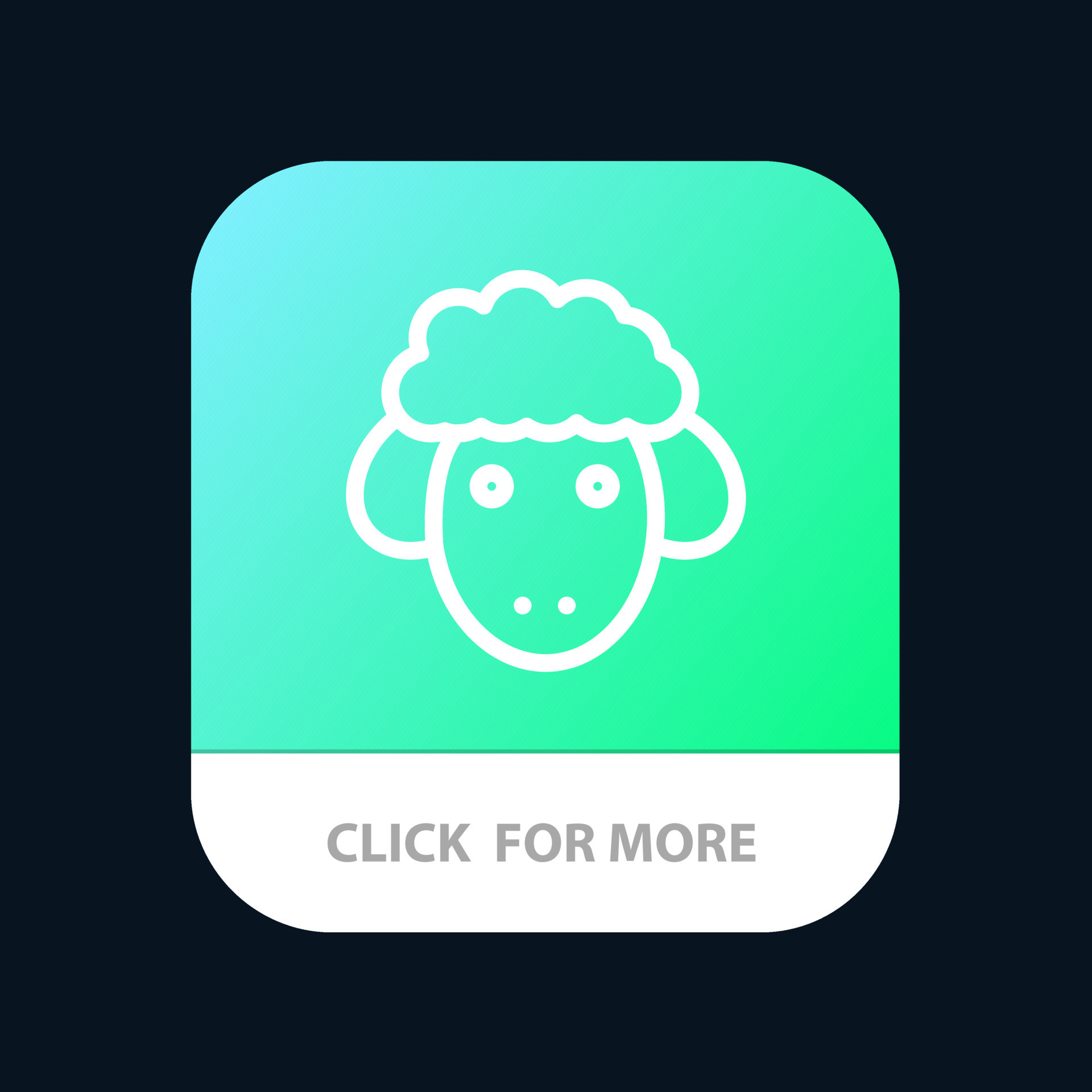 Easter Lamb Sheep Spring Mobile App Button Android And Ios Line Version 19115997 Vector Art At