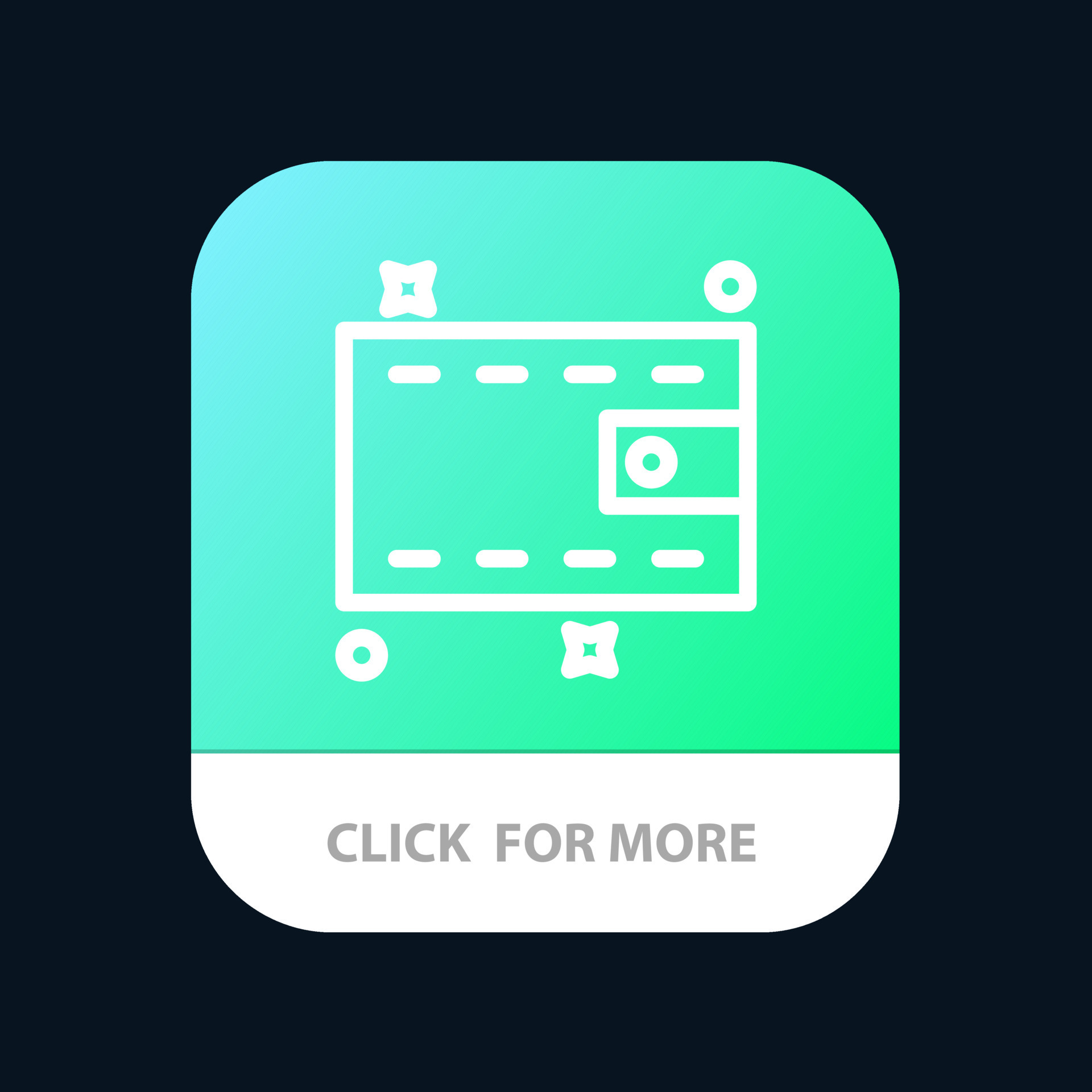 Wallet Money Cash Mobile App Button Android and IOS Line Version 19116004 Vector Art at Vecteezy