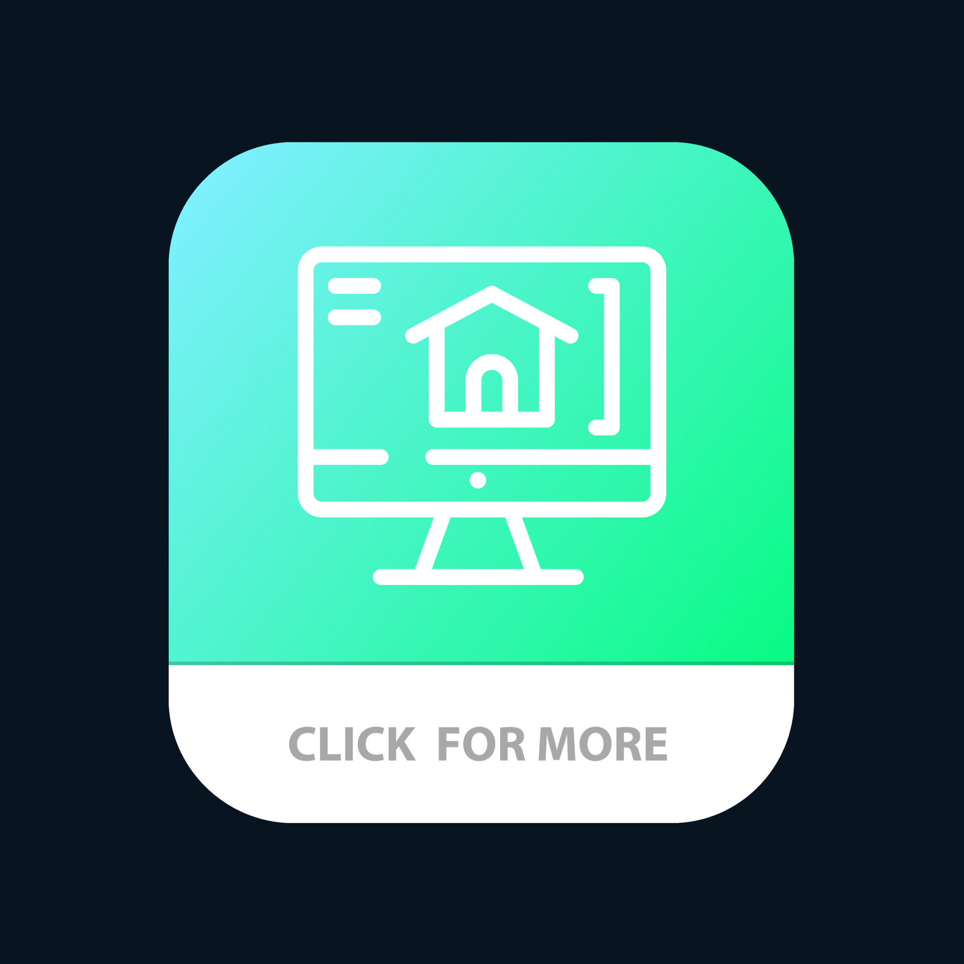 Computer Home House Mobile App Button Android And Ios Line Version 19116110 Vector Art At Vecteezy