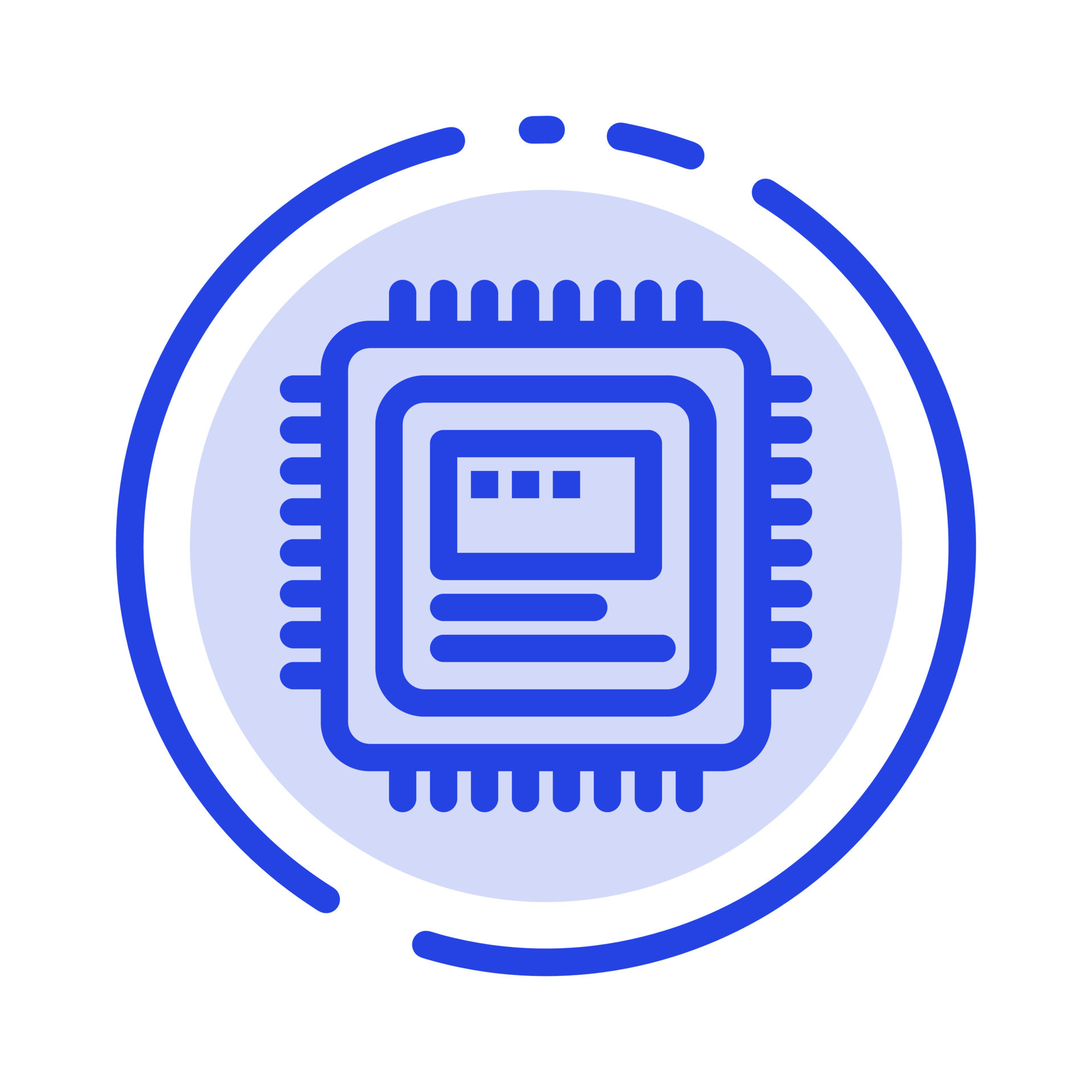 Cpu Storage Computer Hardware Blue Dotted Line Line Icon 19116247 Vector Art At Vecteezy