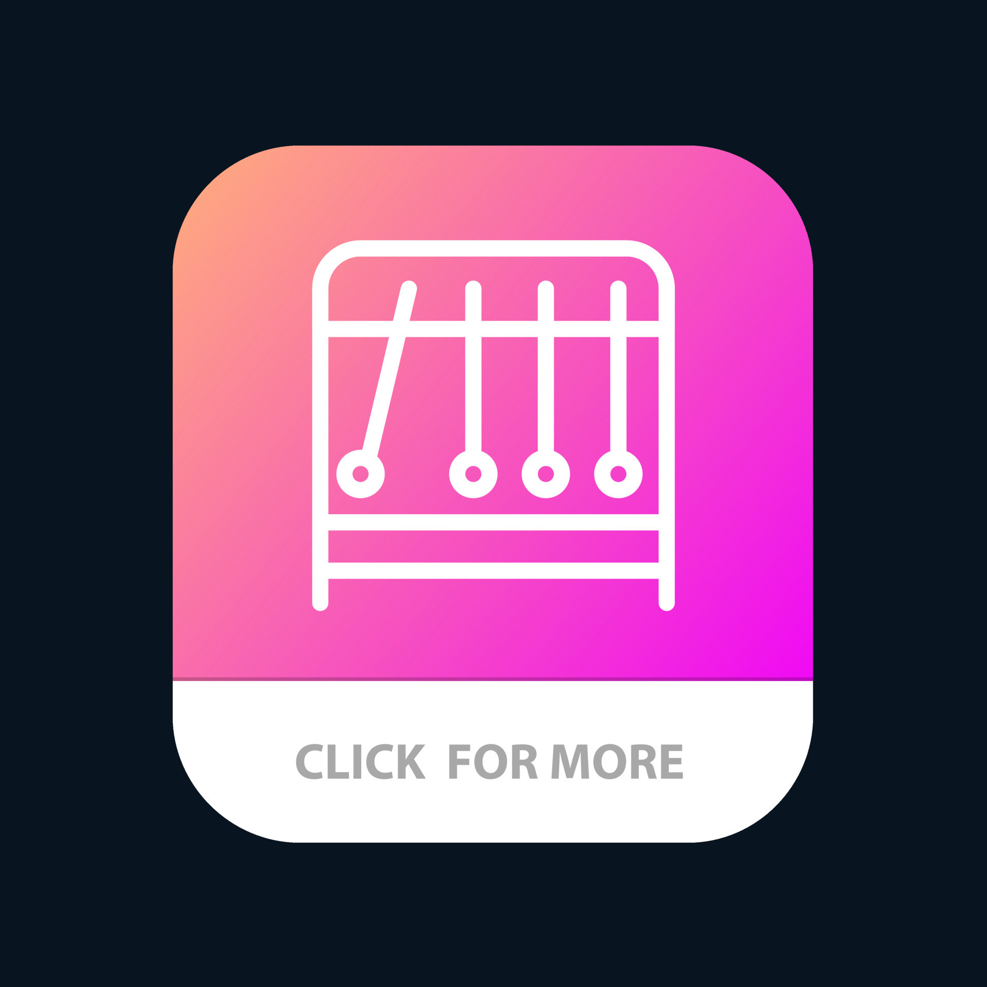 Physics Pendulum Science Mobile App Button Android And Ios Line Version 19116953 Vector Art At